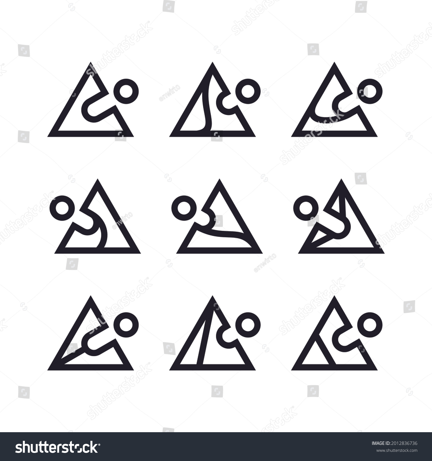 People Triangle Set Logo Design Stock Vector (Royalty Free) 2012836736 ...