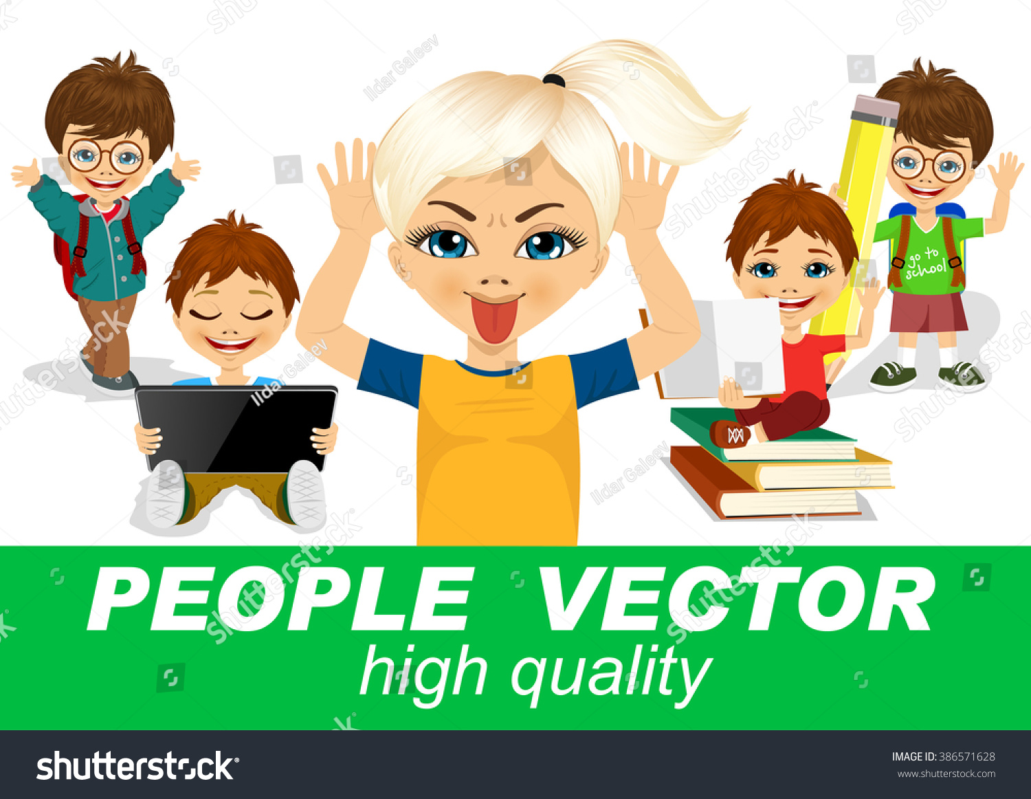 People Vector Childrens Characters Stock Vector (Royalty Free ...