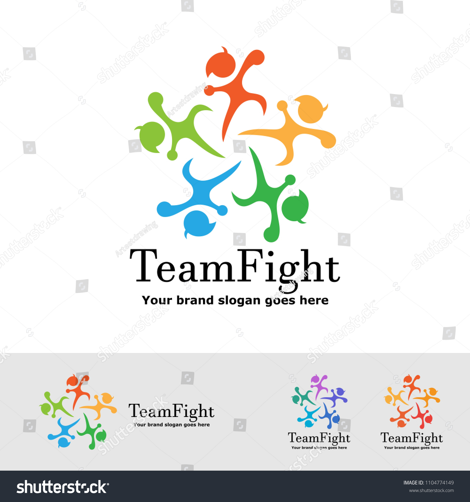People Victory Logo Stock Vector (Royalty Free) 1104774149