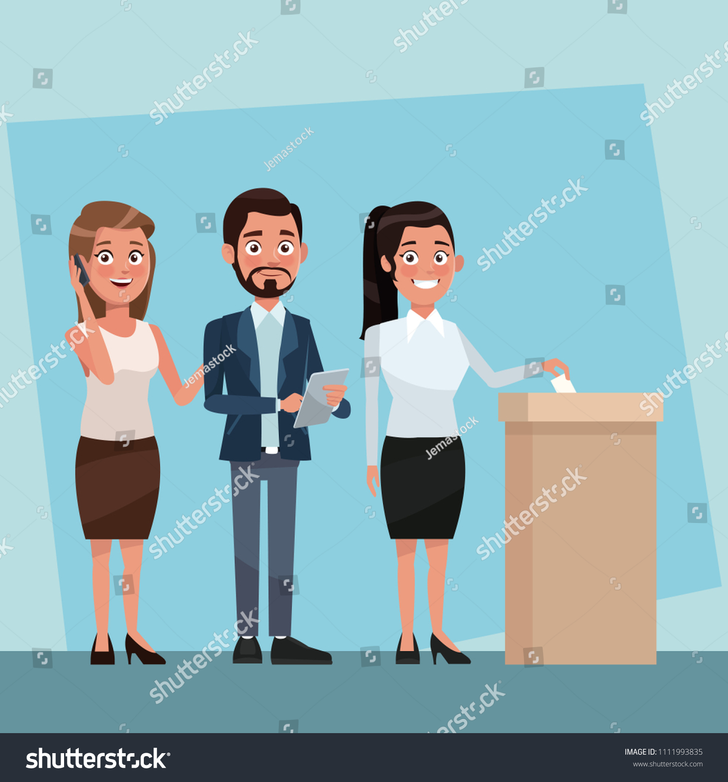 People Voting Cartoons Stock Vector (Royalty Free) 1111993835