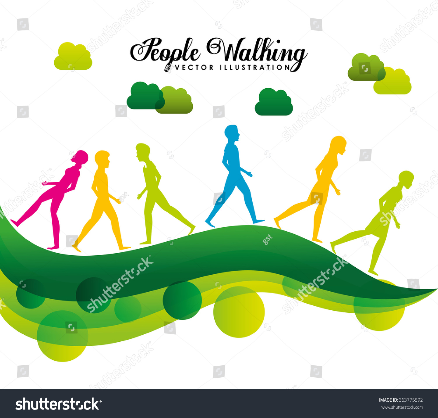 People Walking Design Stock Vector (Royalty Free) 363775592 | Shutterstock