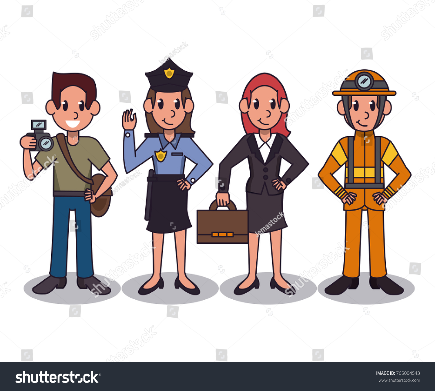 People Workers Cartoon Stock Vector (Royalty Free) 765004543