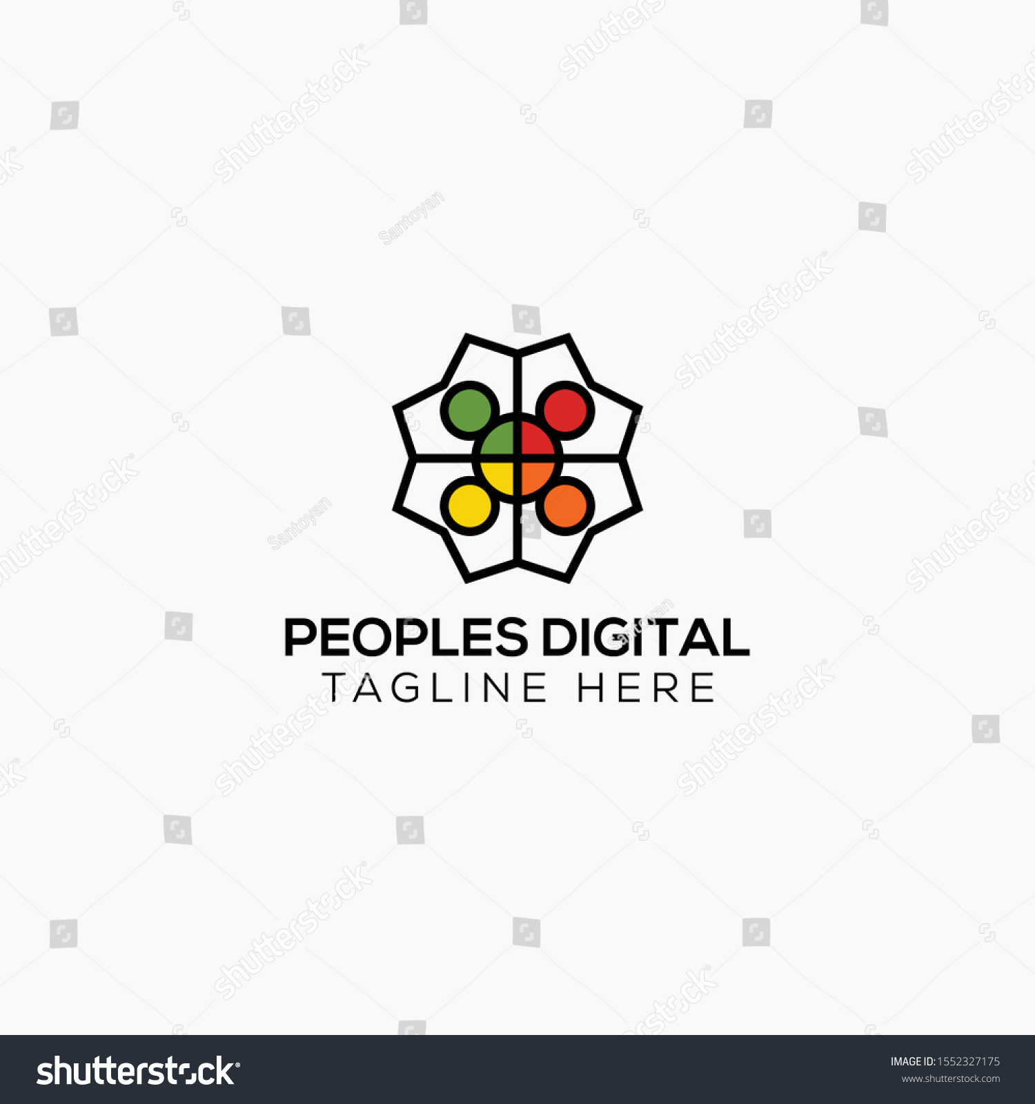 Peoples Digital Logo Vector Design: เวกเตอร์สต็อก (ปลอดค่าลิขสิทธิ์ ...