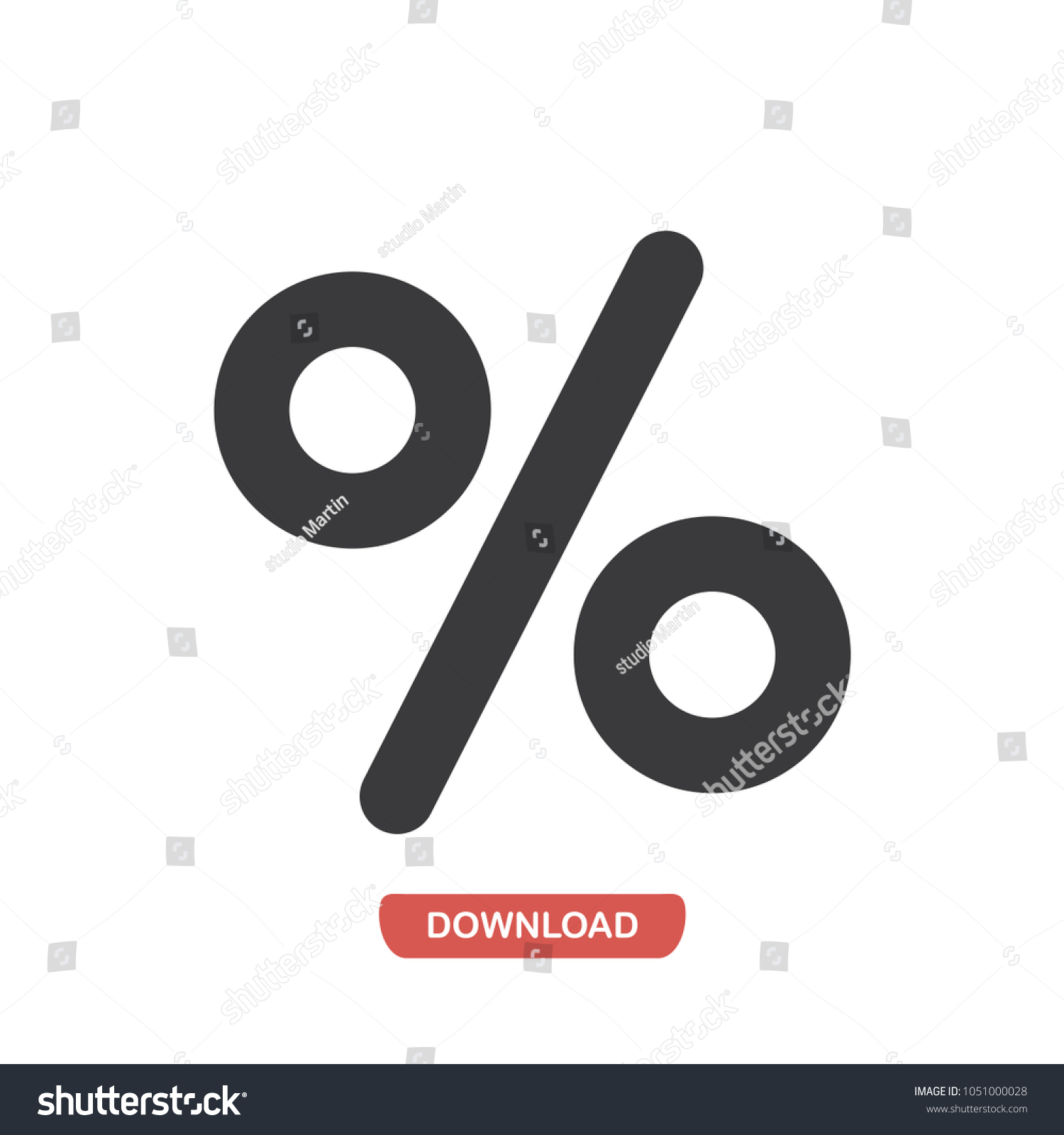 Percent Vector Icon Stock Vector (Royalty Free) 1051000028 | Shutterstock