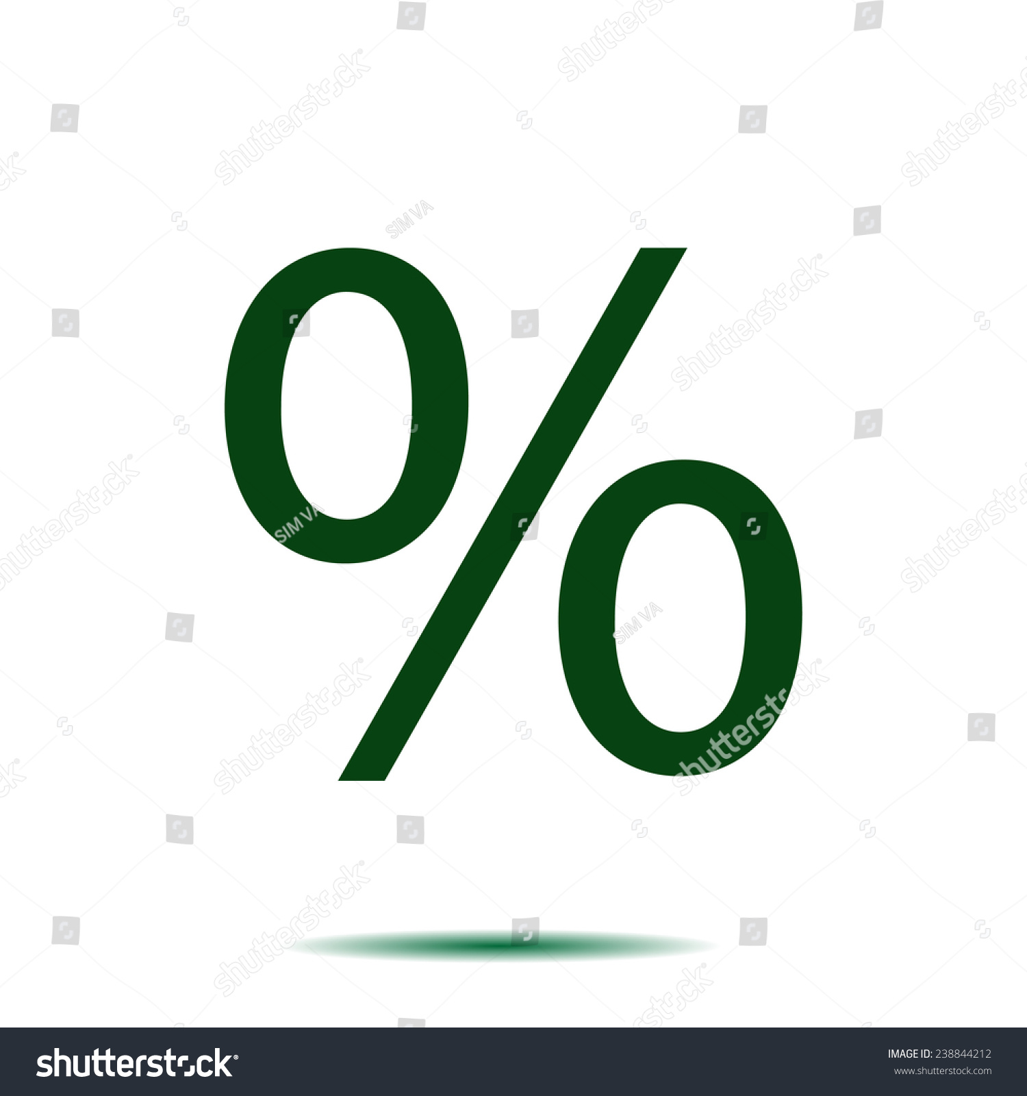Percent Vector Icon Stock Vector (Royalty Free) 238844212 | Shutterstock