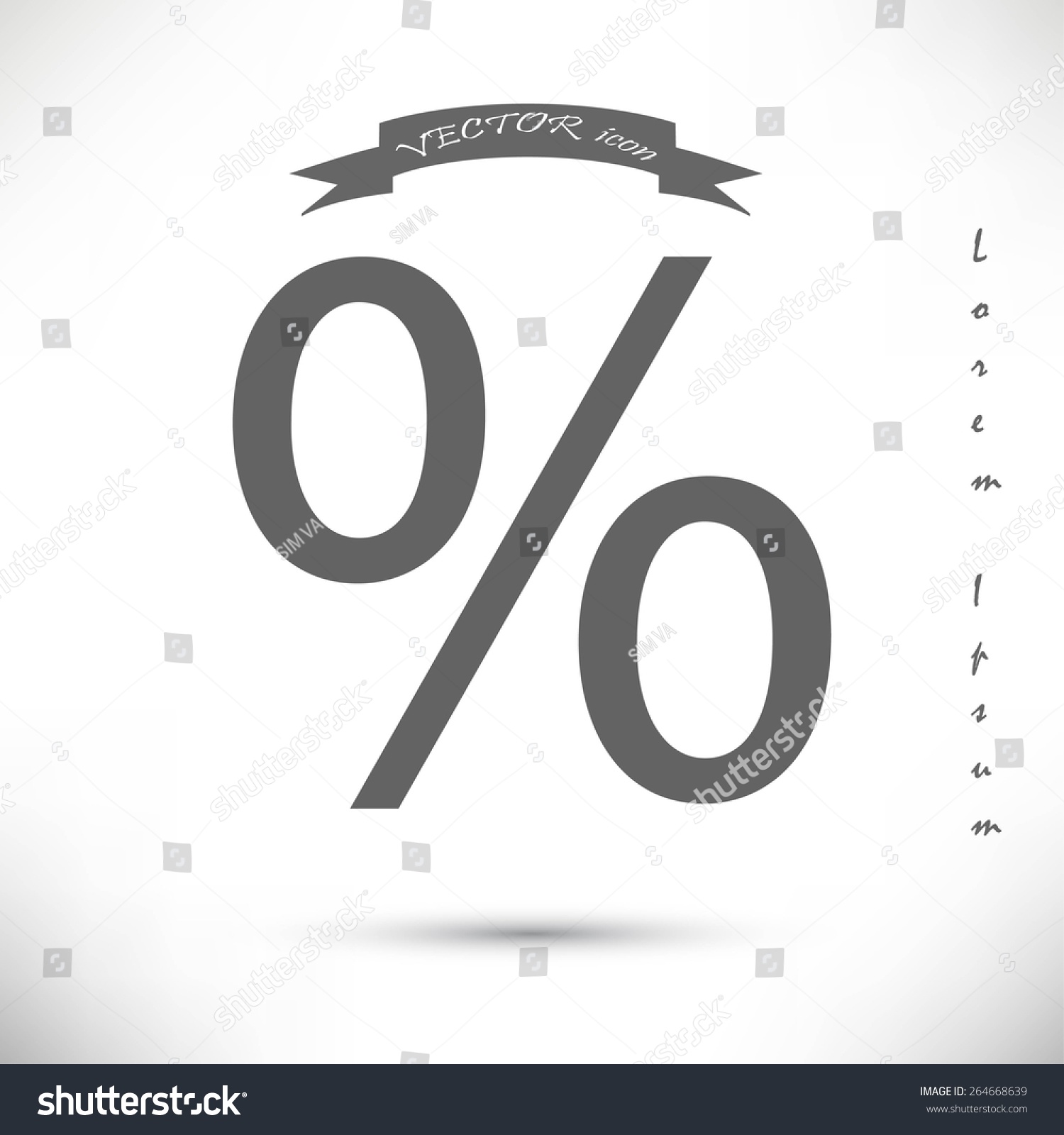 Percent Vector Icon Stock Vector (Royalty Free) 264668639 | Shutterstock