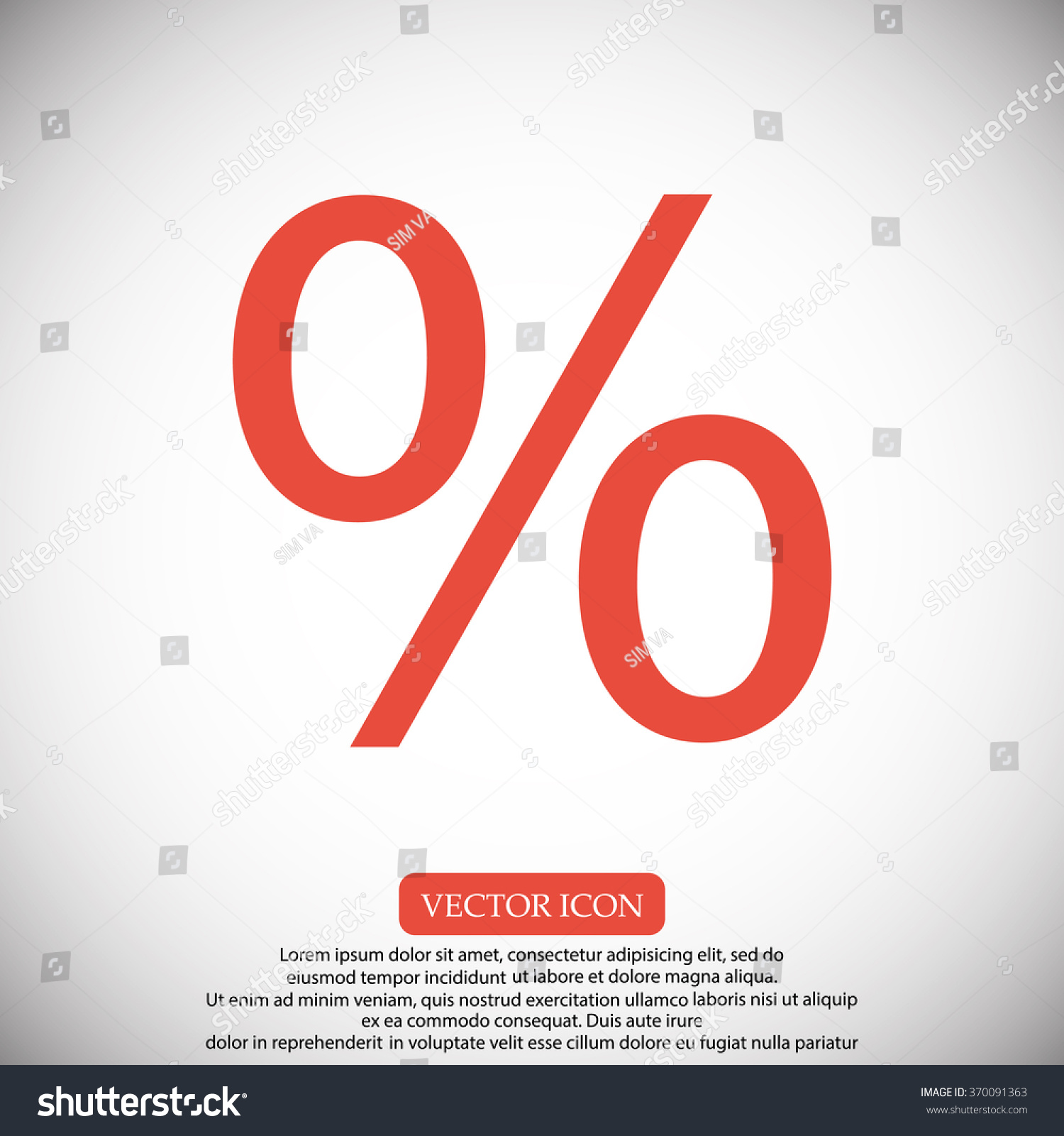 Percent Vector Icon Stock Vector (Royalty Free) 370091363 | Shutterstock