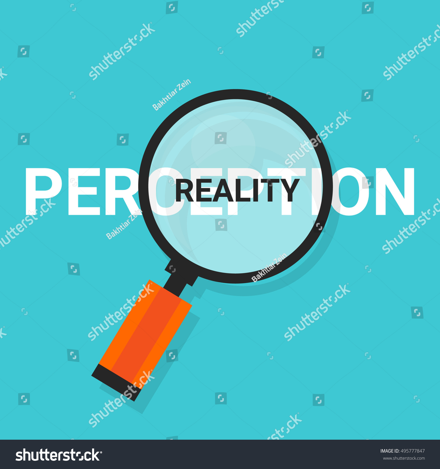 percepción realidad magnificar encontrar verdad: vector de stock (libre ...