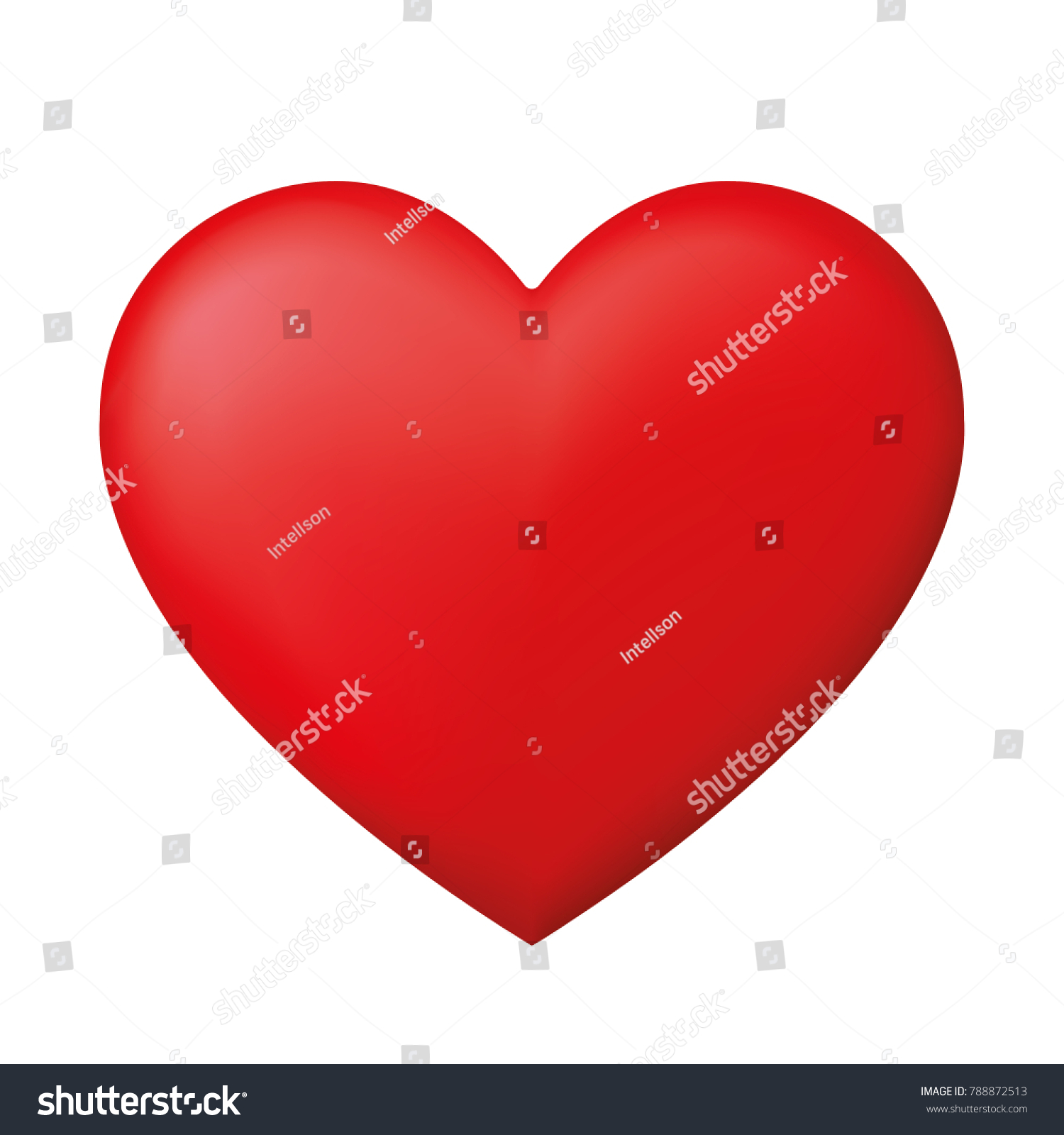Perfect Red Heart Stock Vector Stock Vector (Royalty Free) 788872513