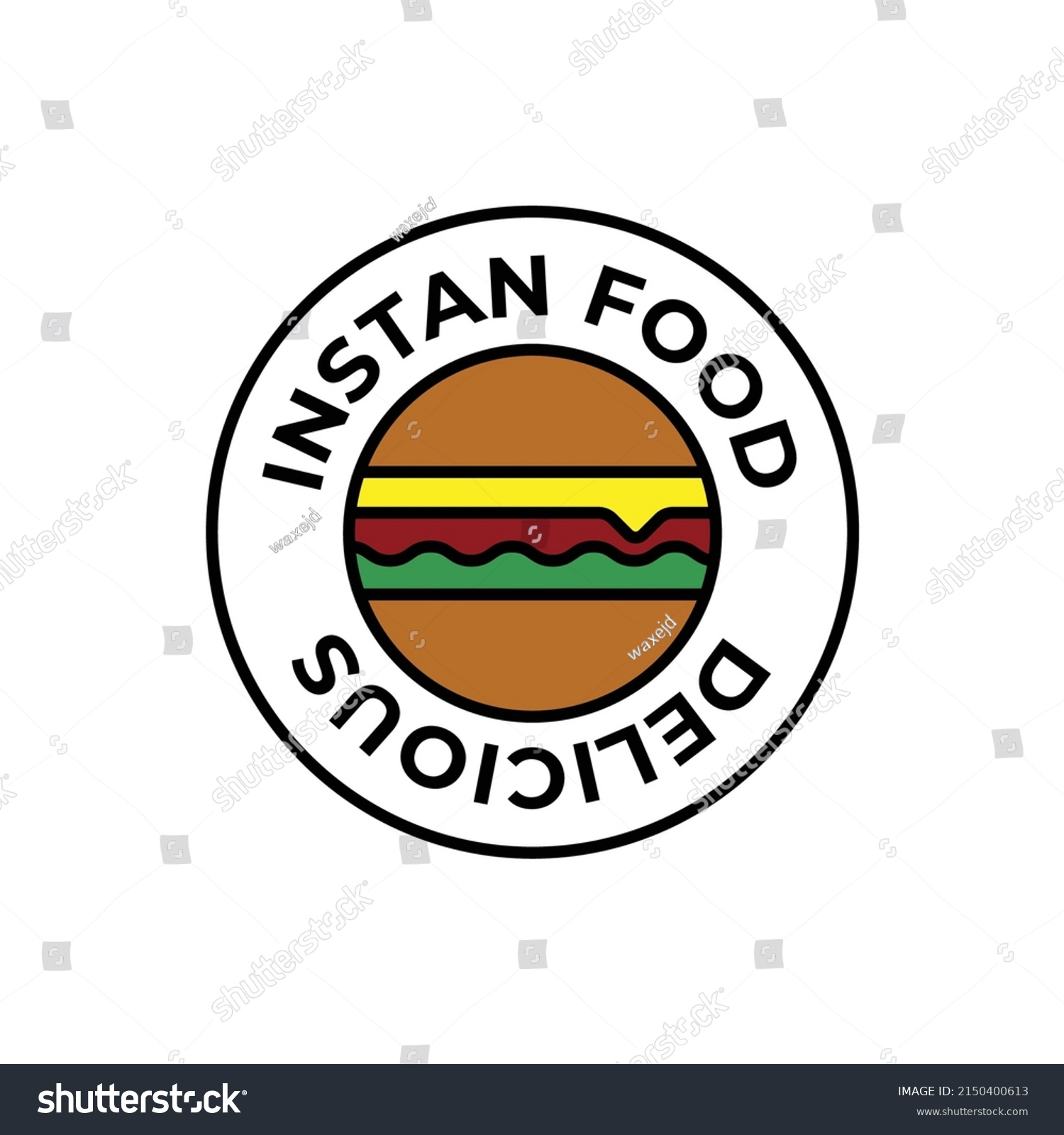 Perfect Round Delicious Burger Logo Vector Stock Vector (Royalty Free ...