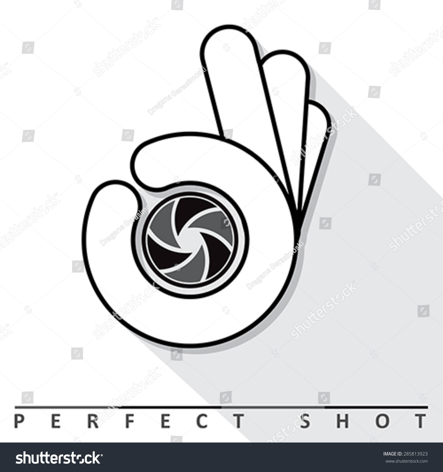 Perfect Shot Symbol Vector Stock Vector (Royalty Free) 285813923 ...