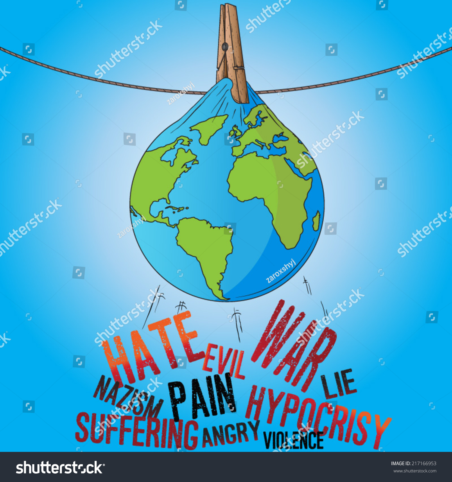 Perfect World Hand Drawn Vector Illustration Stock Vector (Royalty Free ...