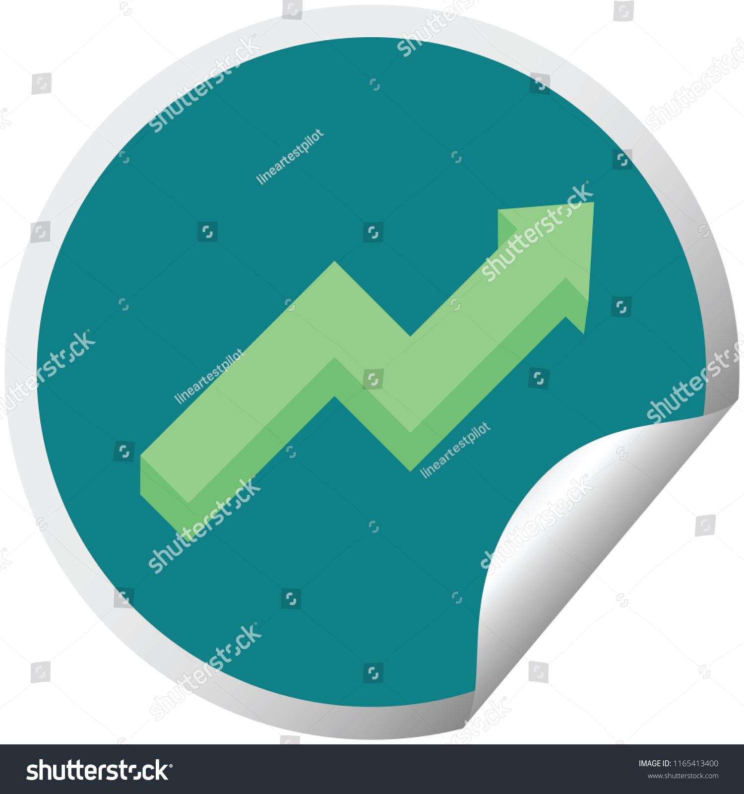 Performance Arrow Graphic Vector Illustration Circular Stock Vector ...