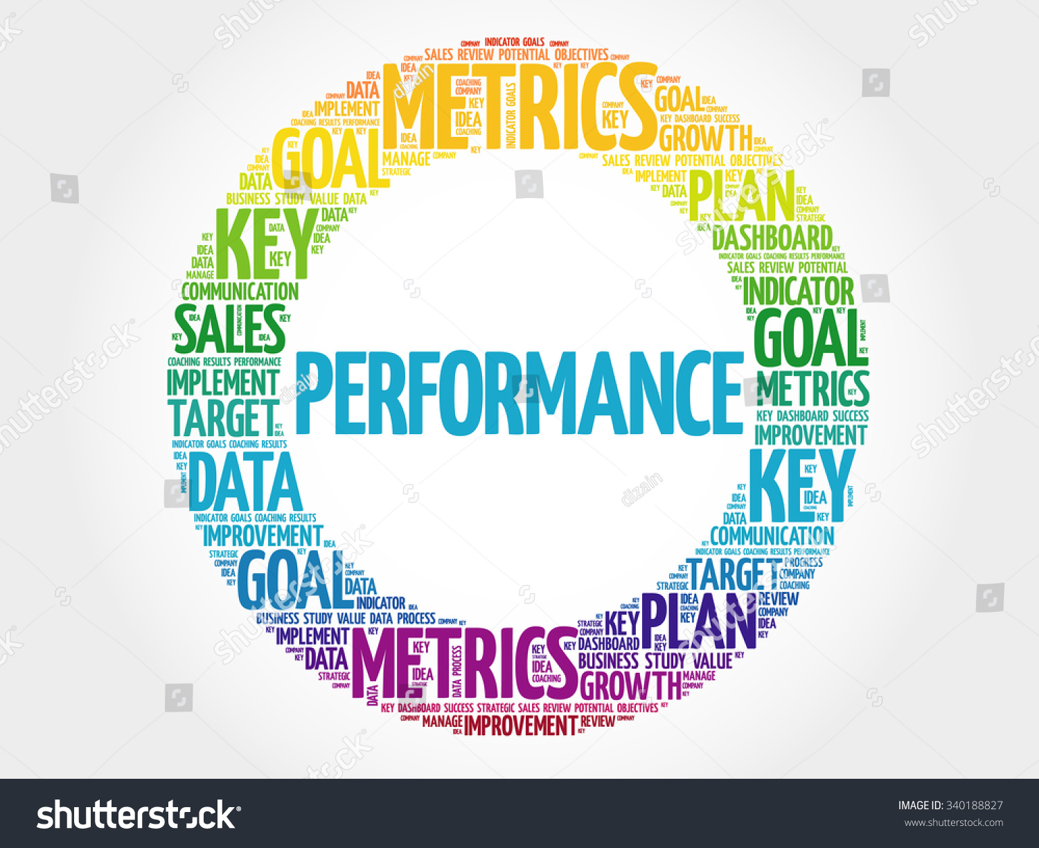 Performance Circle Word Cloud Business Concept Stock Vector (Royalty ...