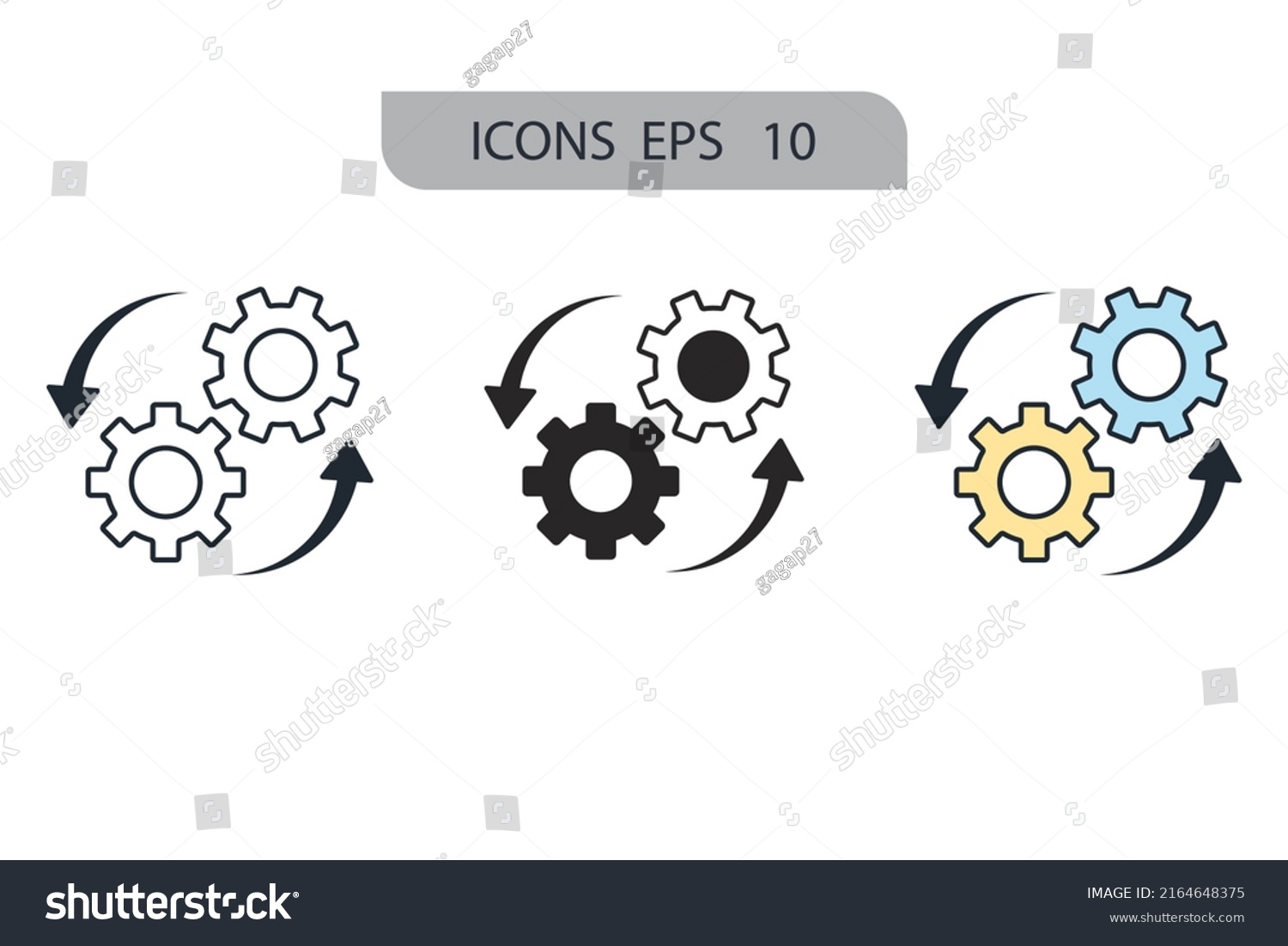 Performance Icons Symbol Vector Elements Infographic Stock Vector ...