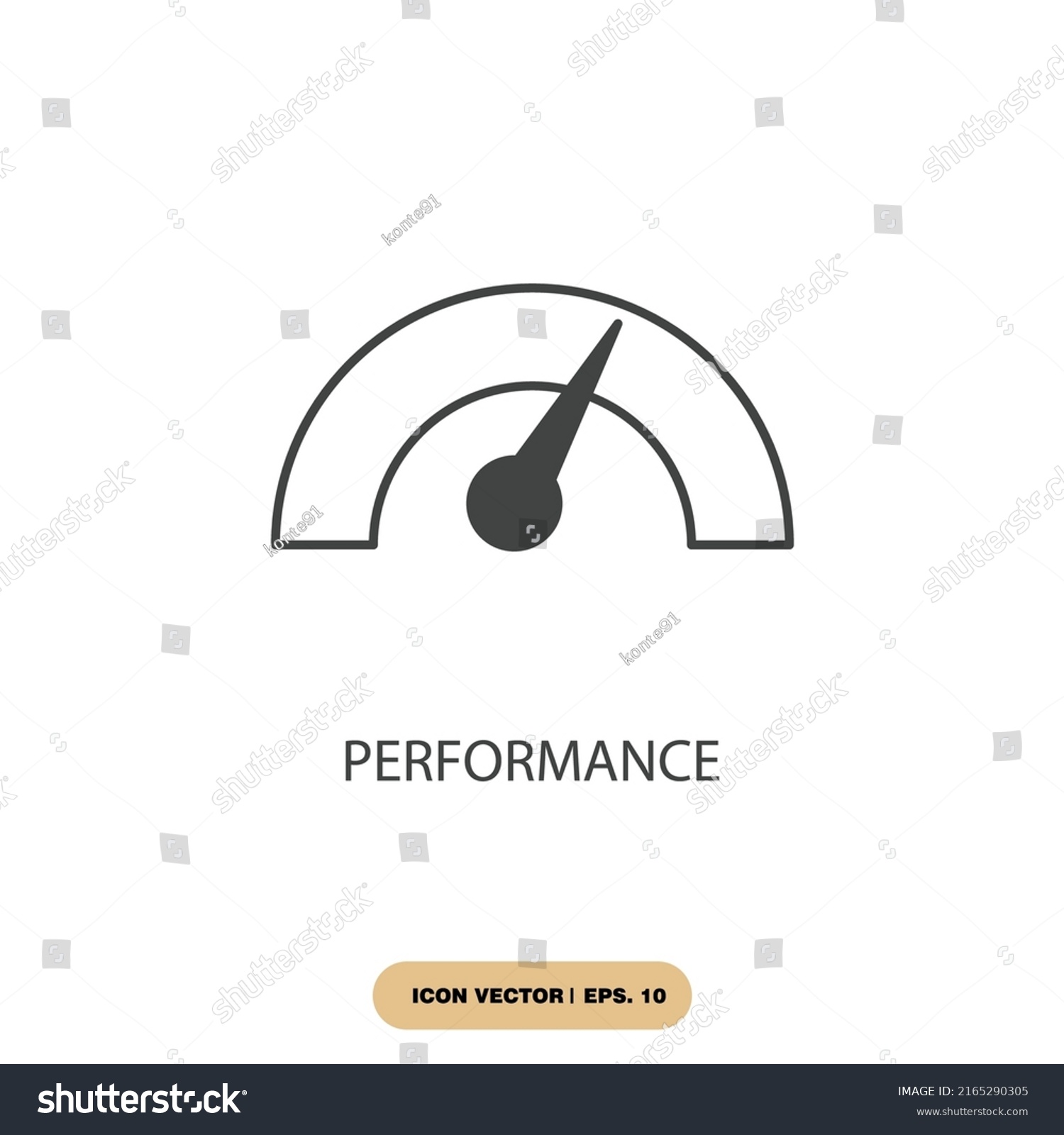 Performance Icons Symbol Vector Elements Infographic Stock Vector ...