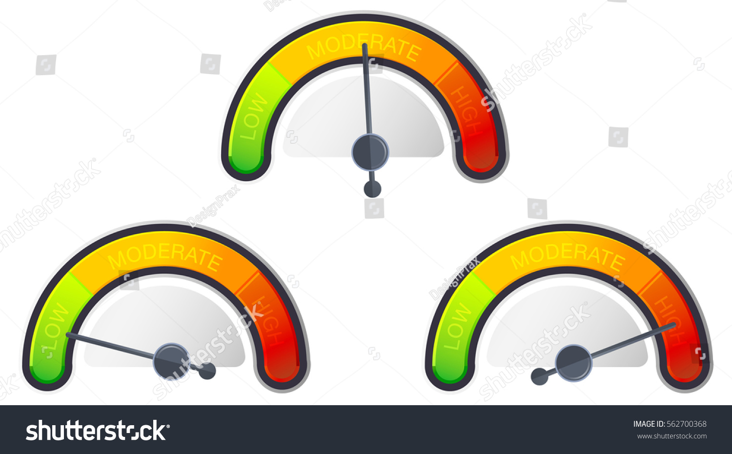 Performance Meter 3 Stage Illustration: vector de stock (libre de ...