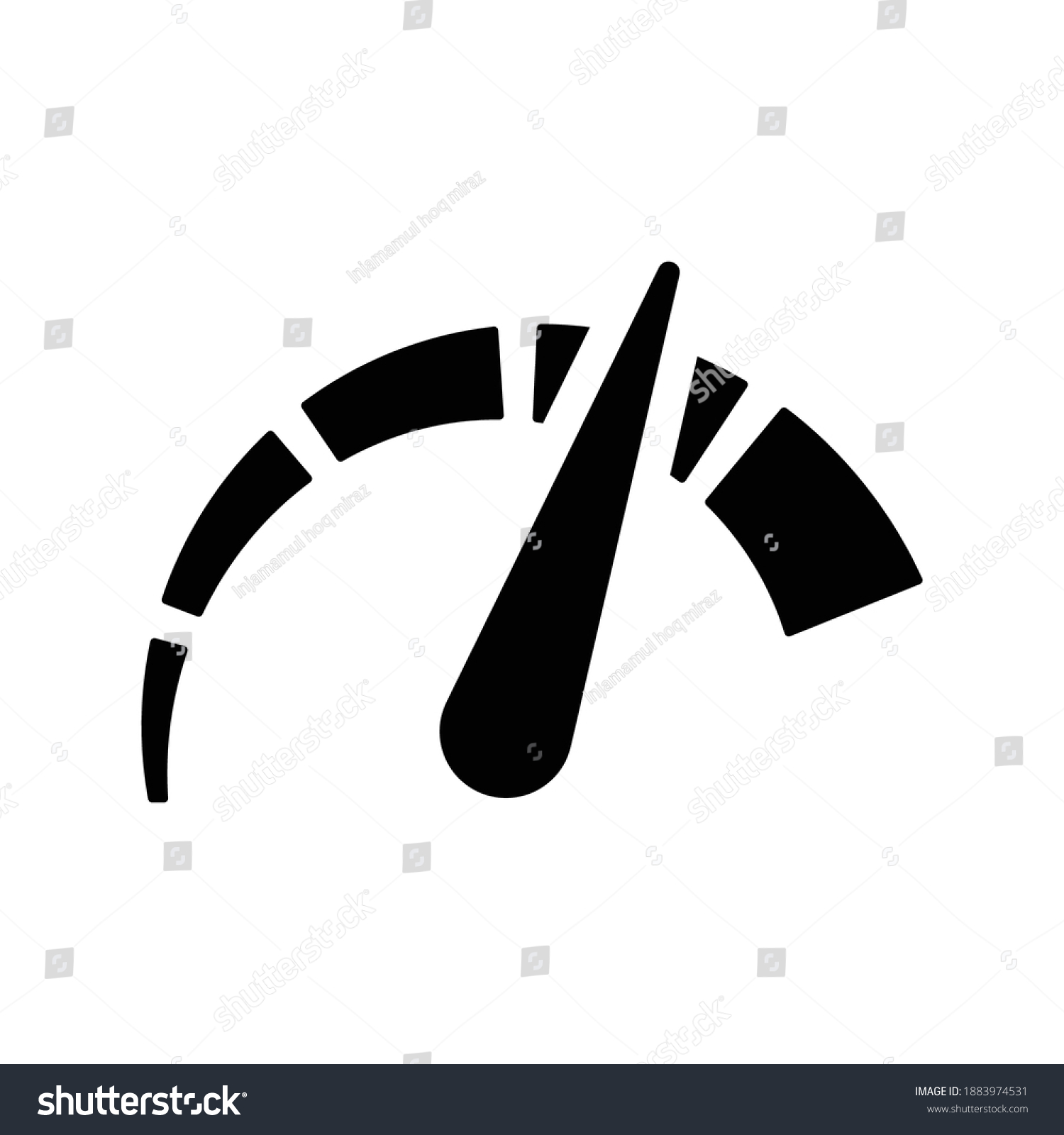 Performance Productivity Iconspeedometerdashboard Vector Illustration ...