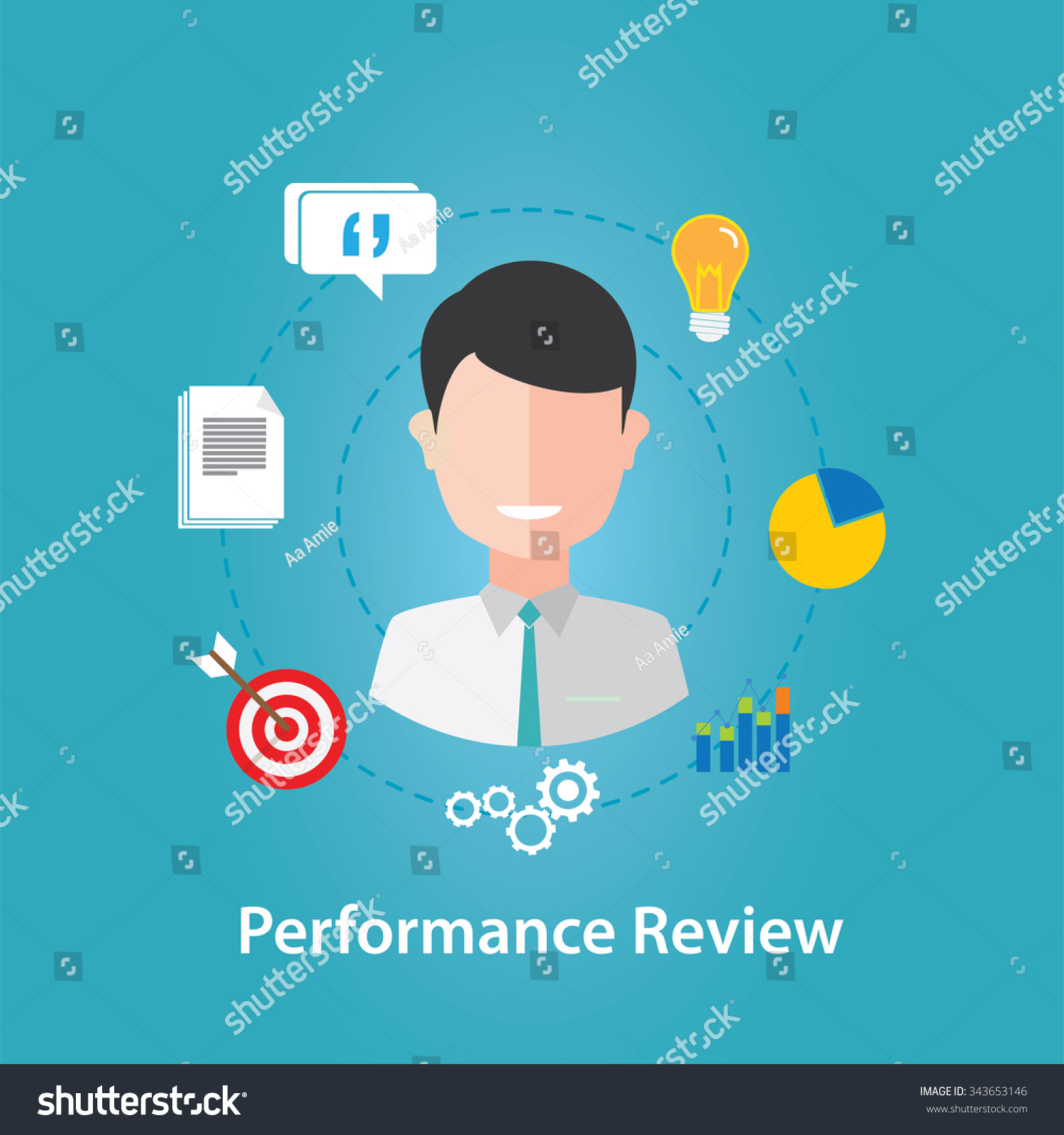Performance Review Human Resource Stock Vector (Royalty Free) 343653146 ...