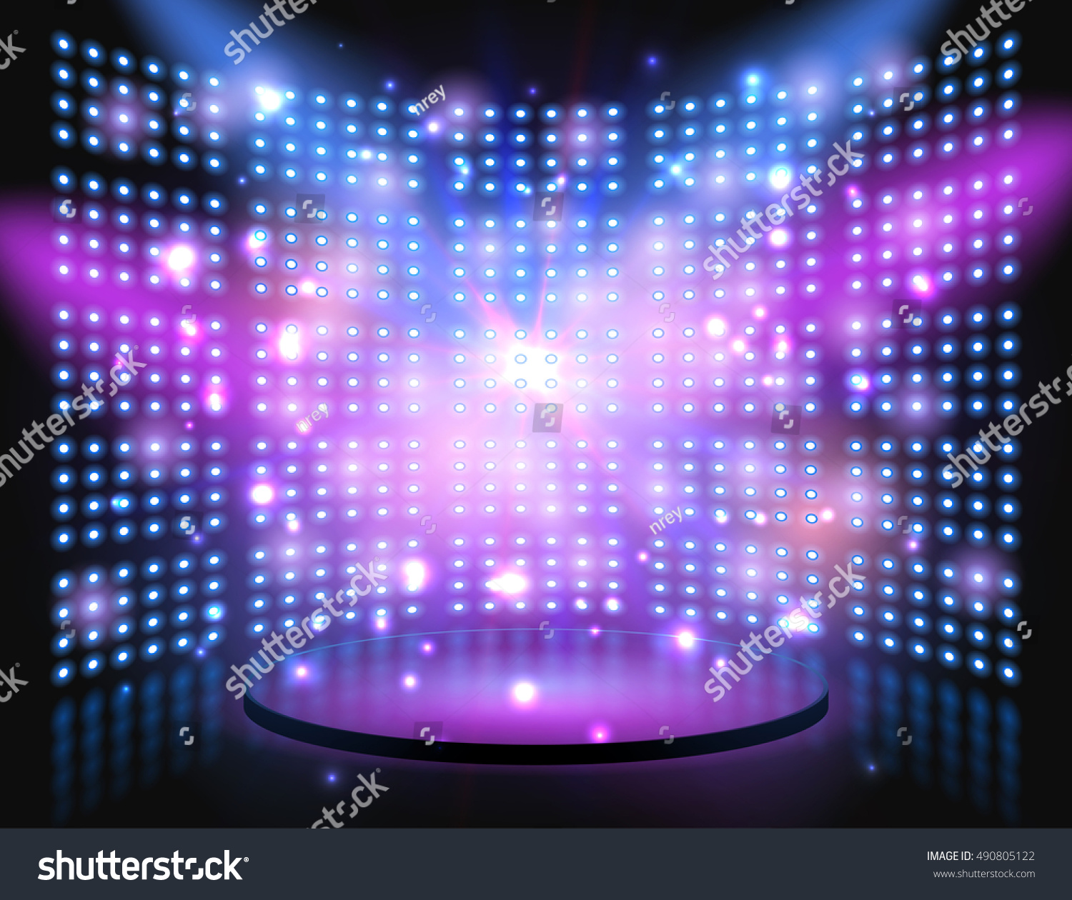 Performance Stage Lightbulb Glowing Backdrop Wall Stock Vector (Royalty ...