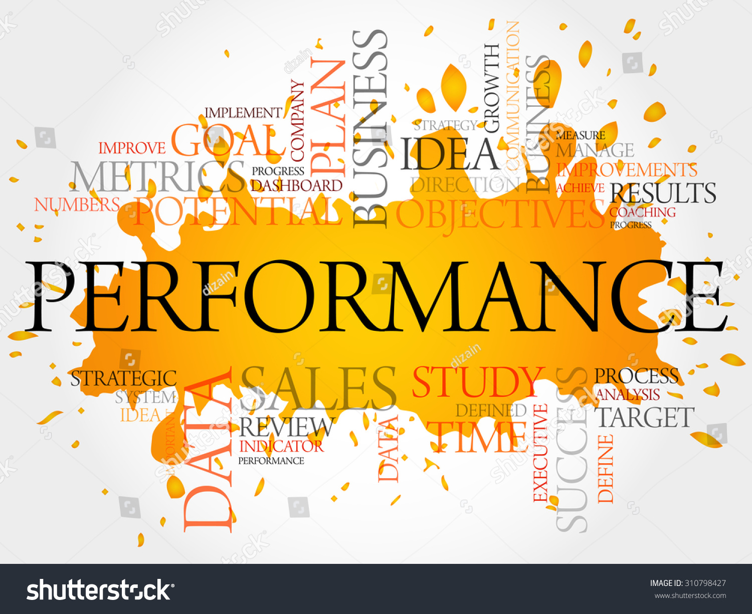 Performance Word Cloud Business Concept Stock Vector (Royalty Free ...