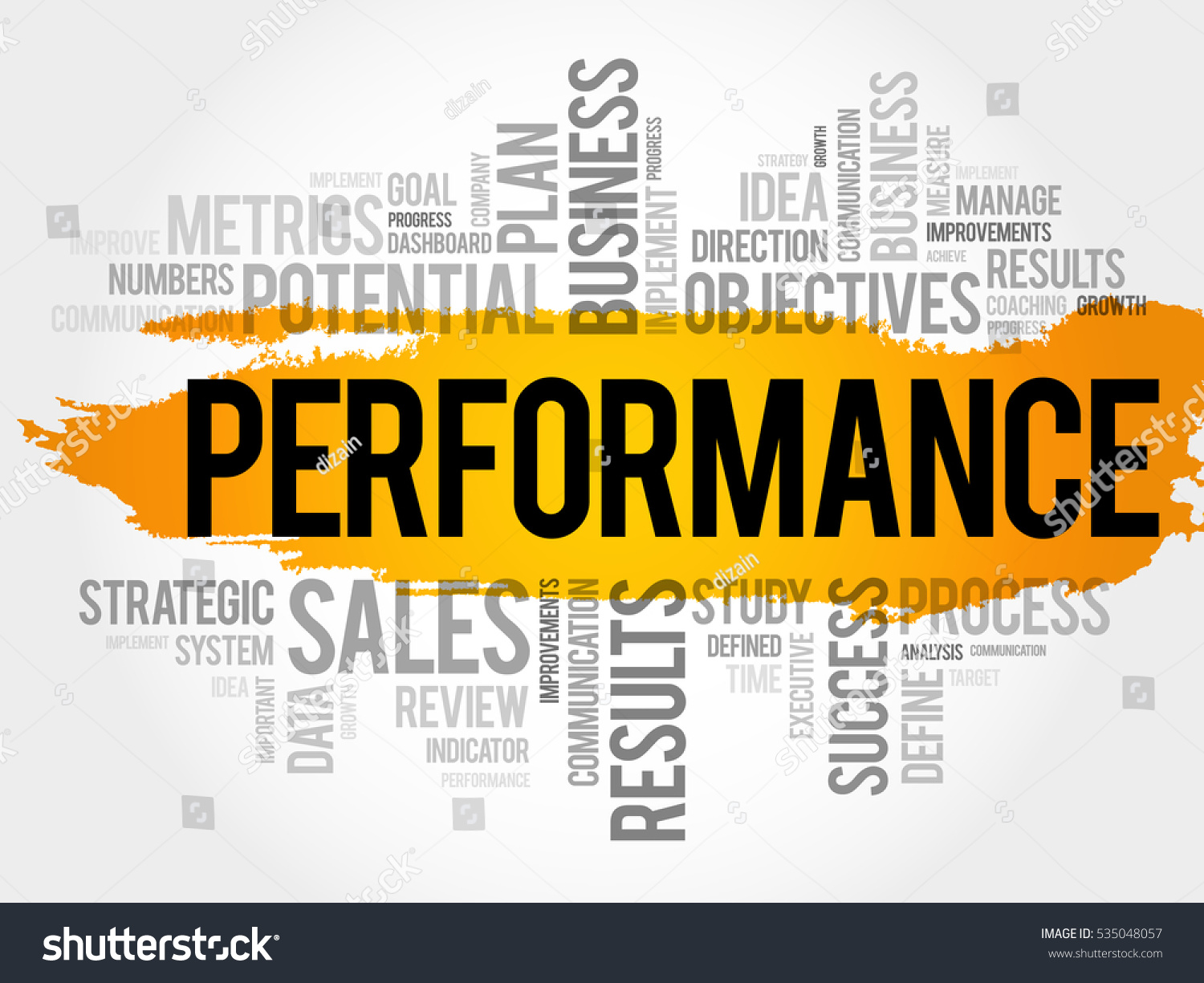 Performance Word Cloud Business Concept Stock Vector (Royalty Free ...