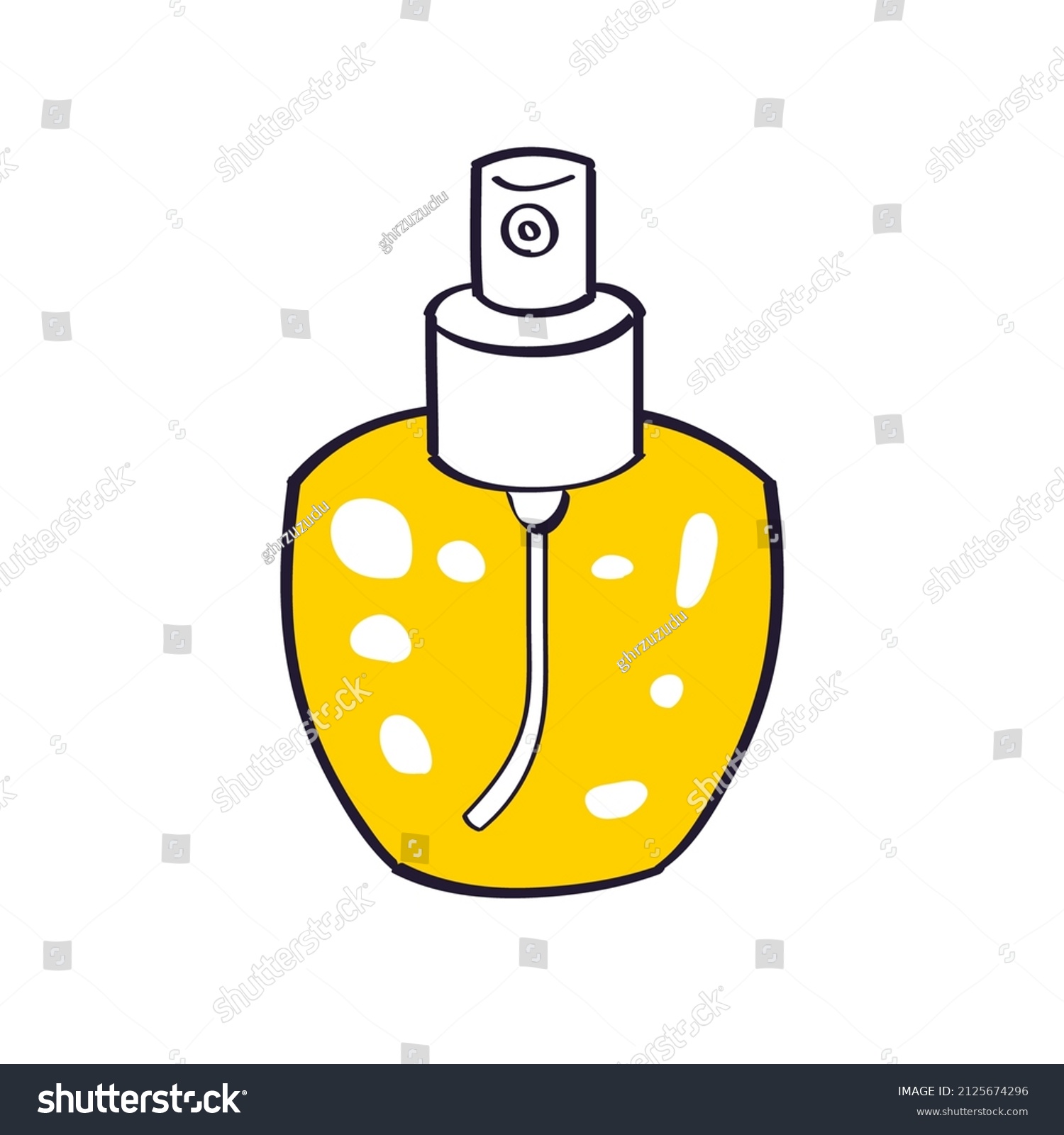 Perfume Spray Bottle Isolated Vector Illustration Stock Vector (Royalty ...