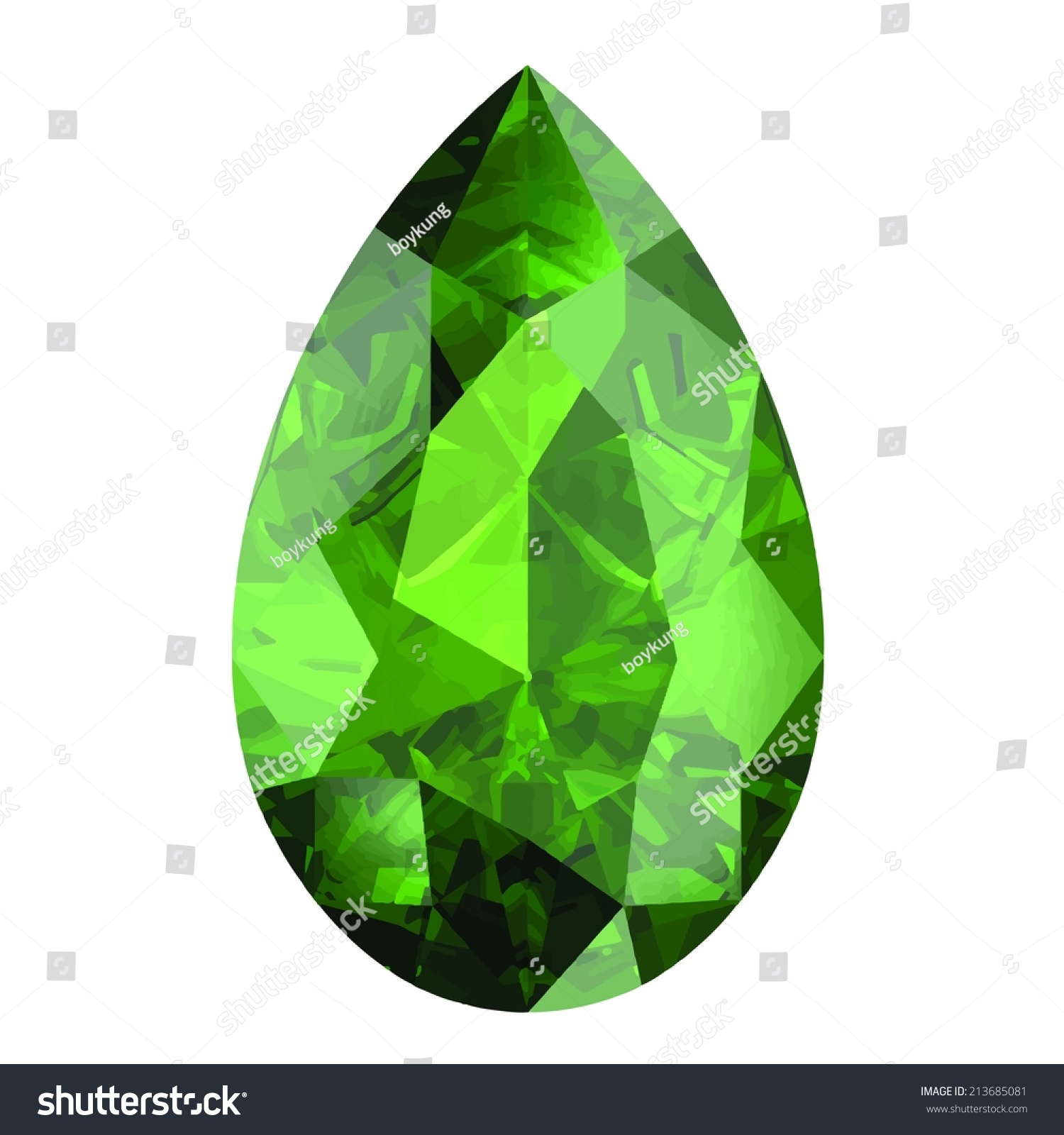 Peridot Gem Stock Vector Illustration 213685081 : Shutterstock