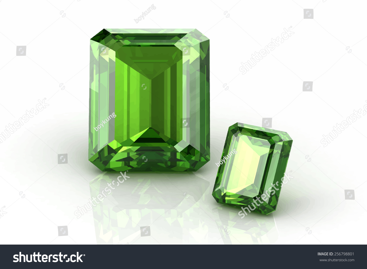 Peridot Gem On White Background Vector Stock Vector (Royalty Free ...