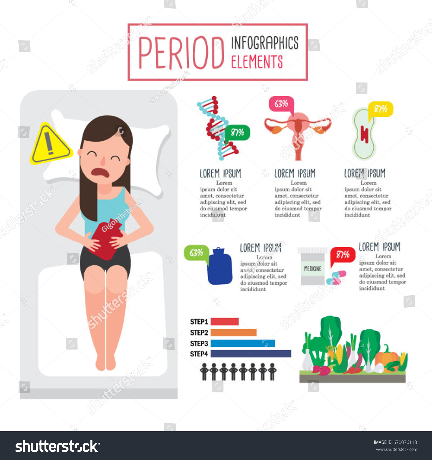 Period Infographics Stock Vector (Royalty Free) 670076113