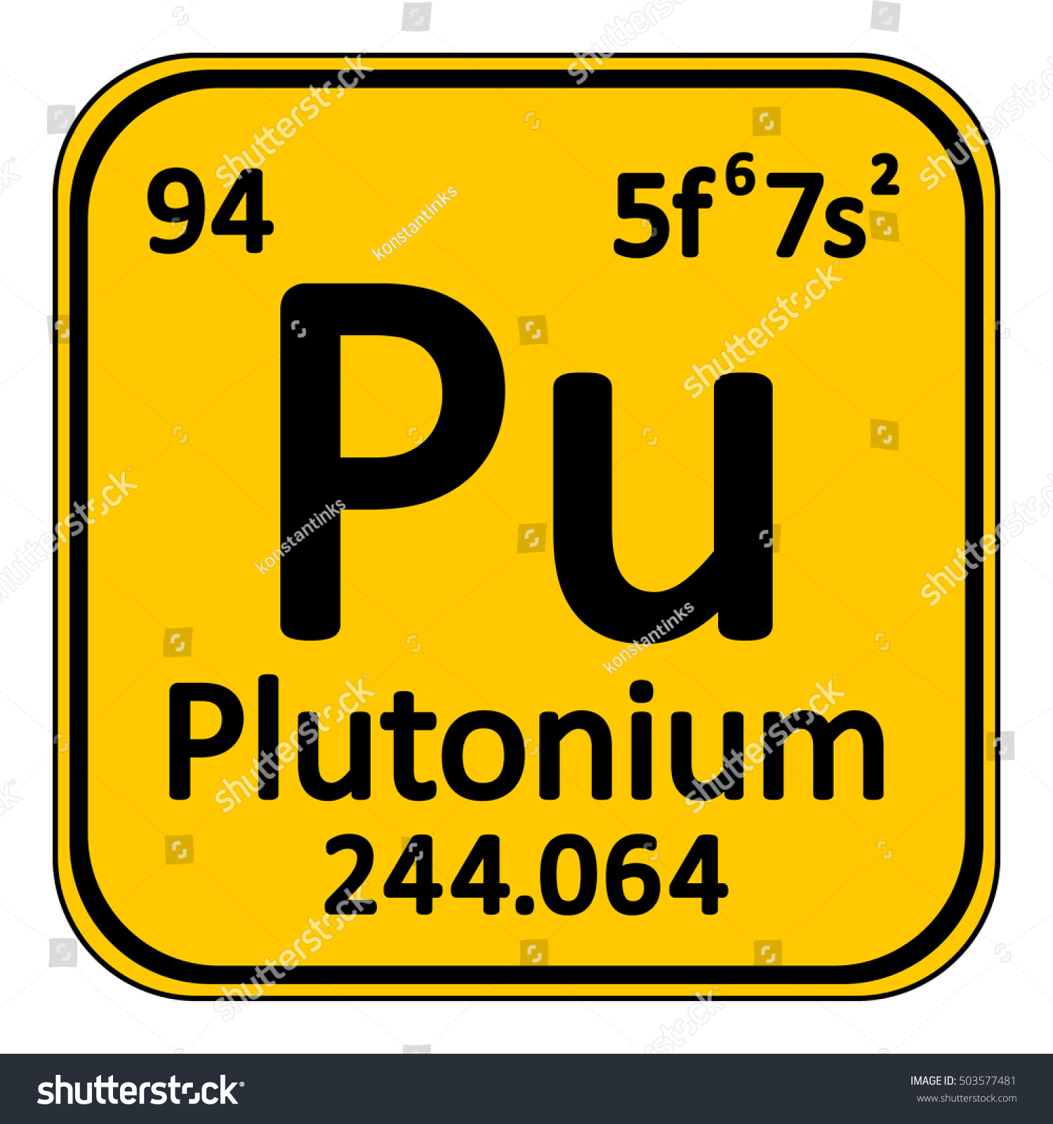 Periodic Table Element Plutonium Icon On: vector de stock (libre de ...