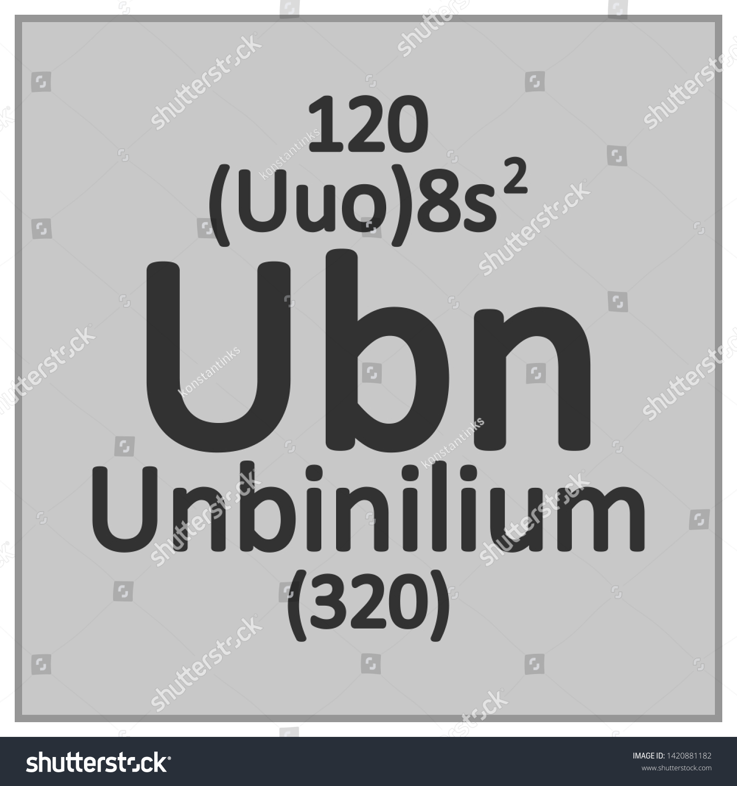 Periodic Table Element Unbinilium Icon Vector: vector de stock (libre ...