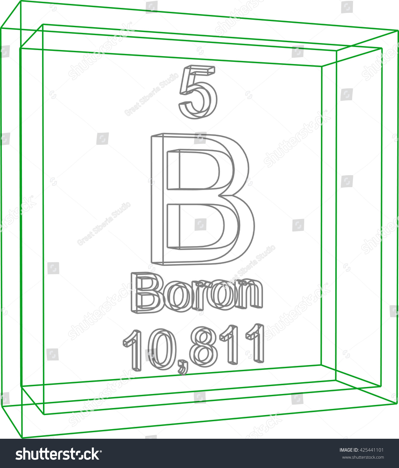 Periodic Table Elements Boron: vector de stock (libre de regalías ...