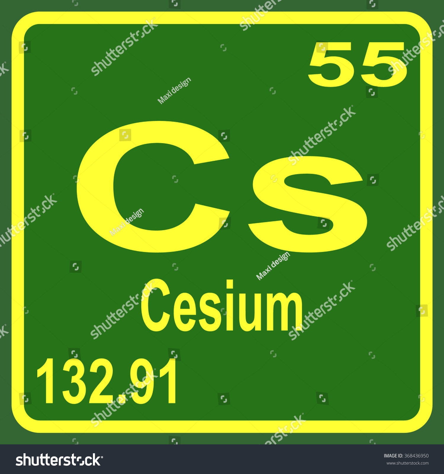 Periodic Table Elements Cesium 스톡 벡터(로열티 프리) 368436950 | Shutterstock