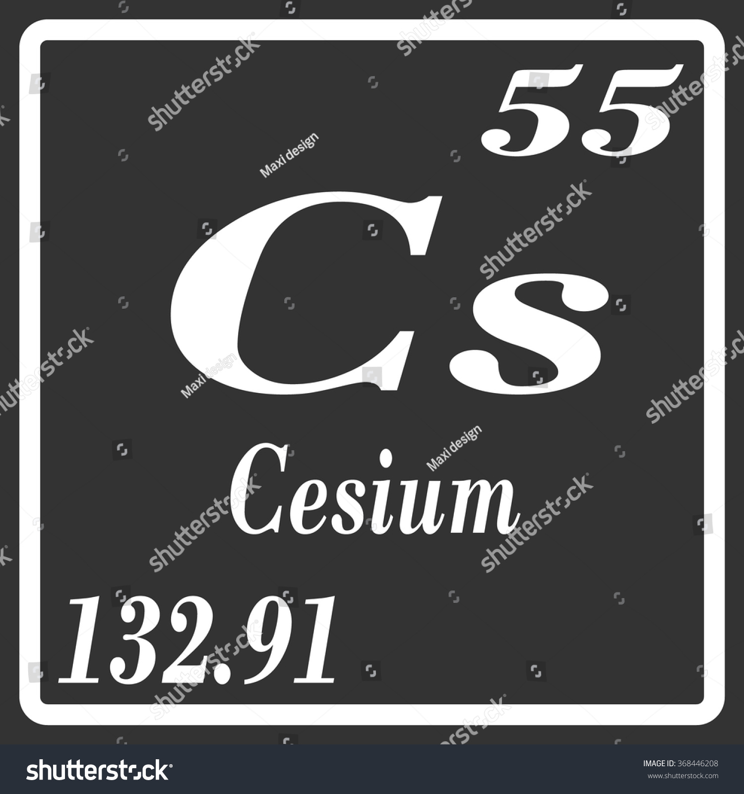 Periodic Table Elements Cesium Stock Vector (Royalty Free) 368446208