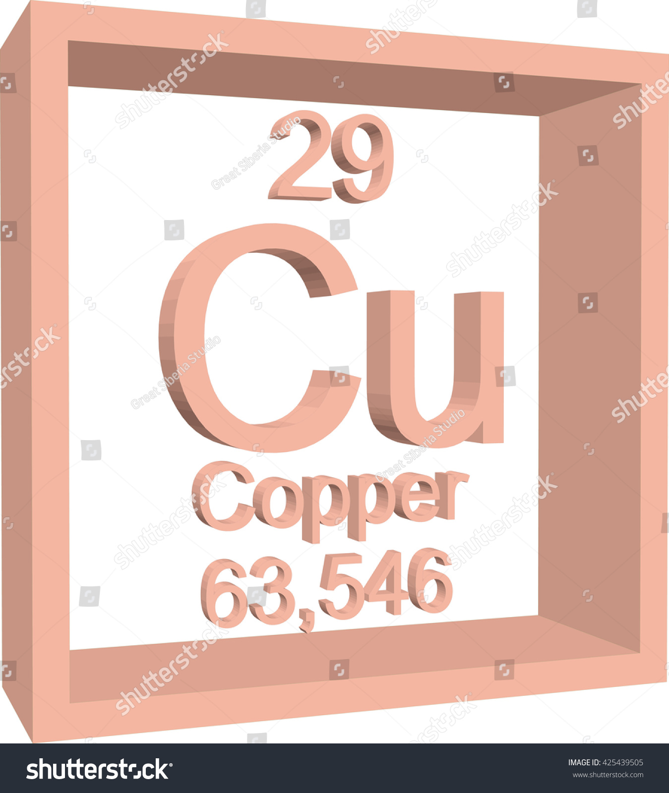 Periodic Table Elements Copper 스톡 벡터(로열티 프리) 425439505 | Shutterstock