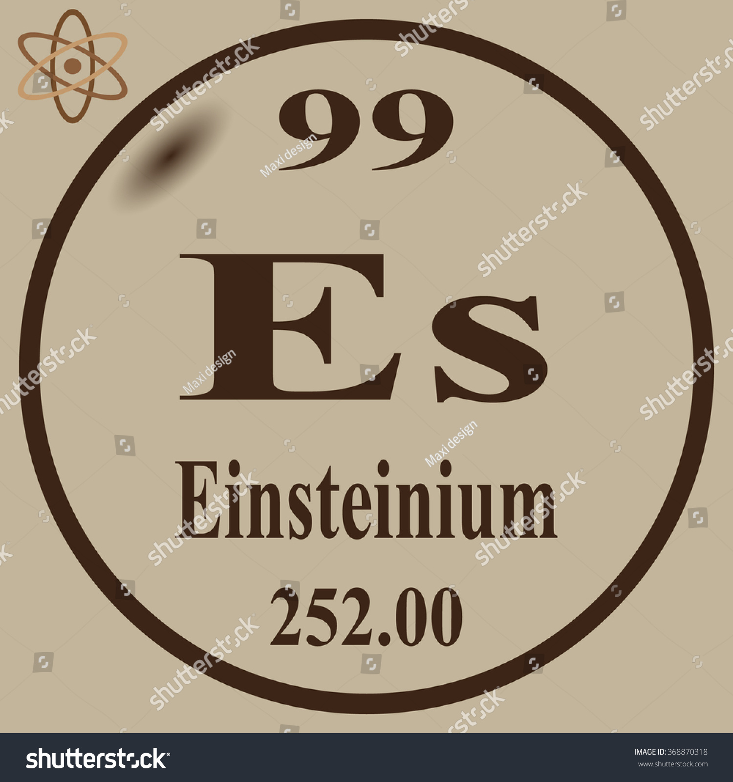 Periodic Table Elements Einsteinium Stock Vector (Royalty Free ...
