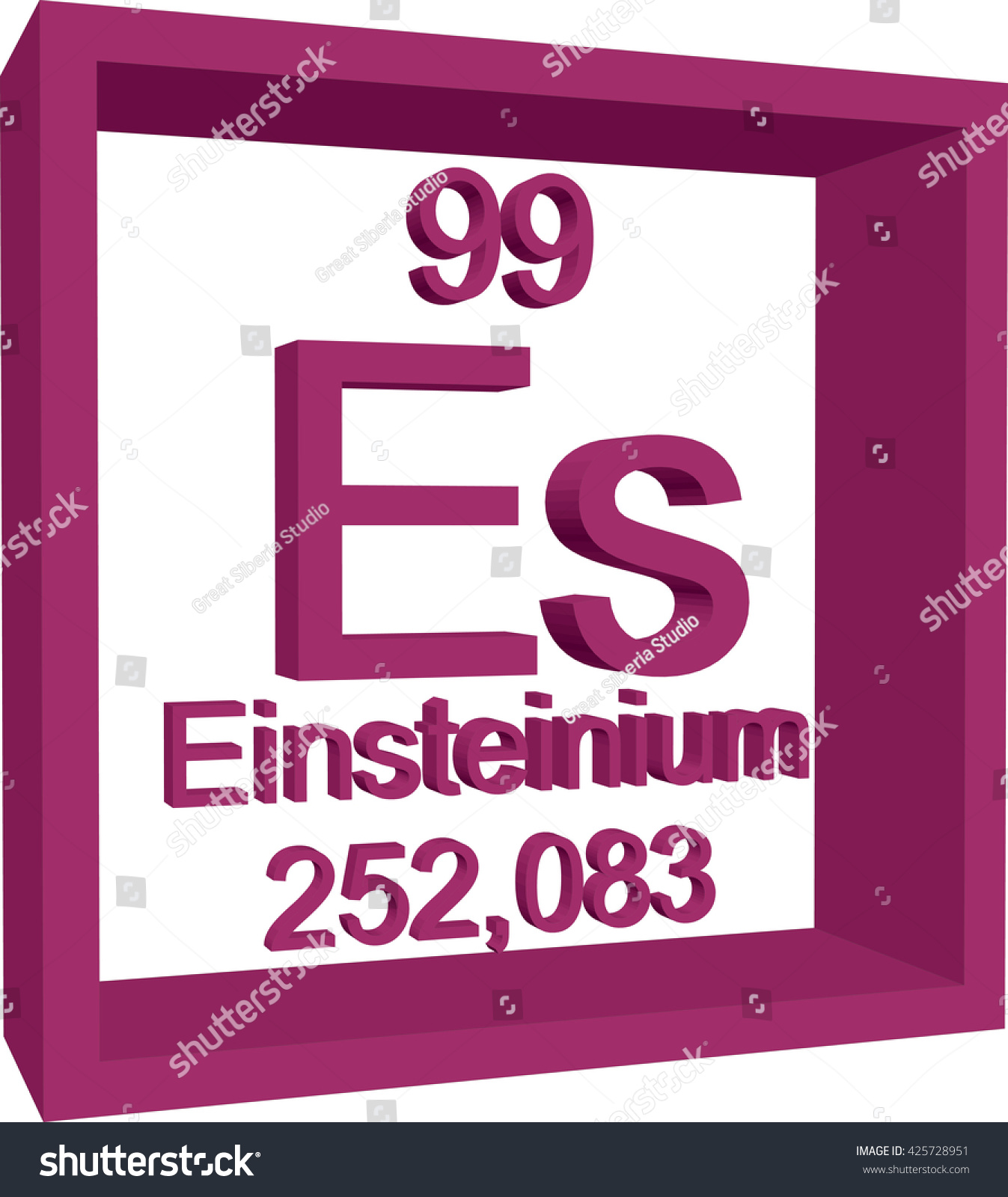 Periodic Table Elements Einsteinium 库存矢量图（免版税）425728951 | Shutterstock