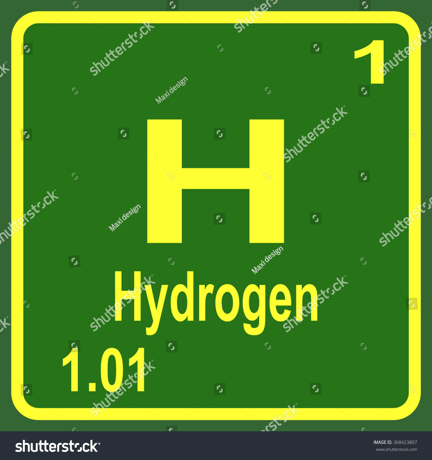 Periodic Table Elements Hydrogen: vetor stock (livre de direitos ...