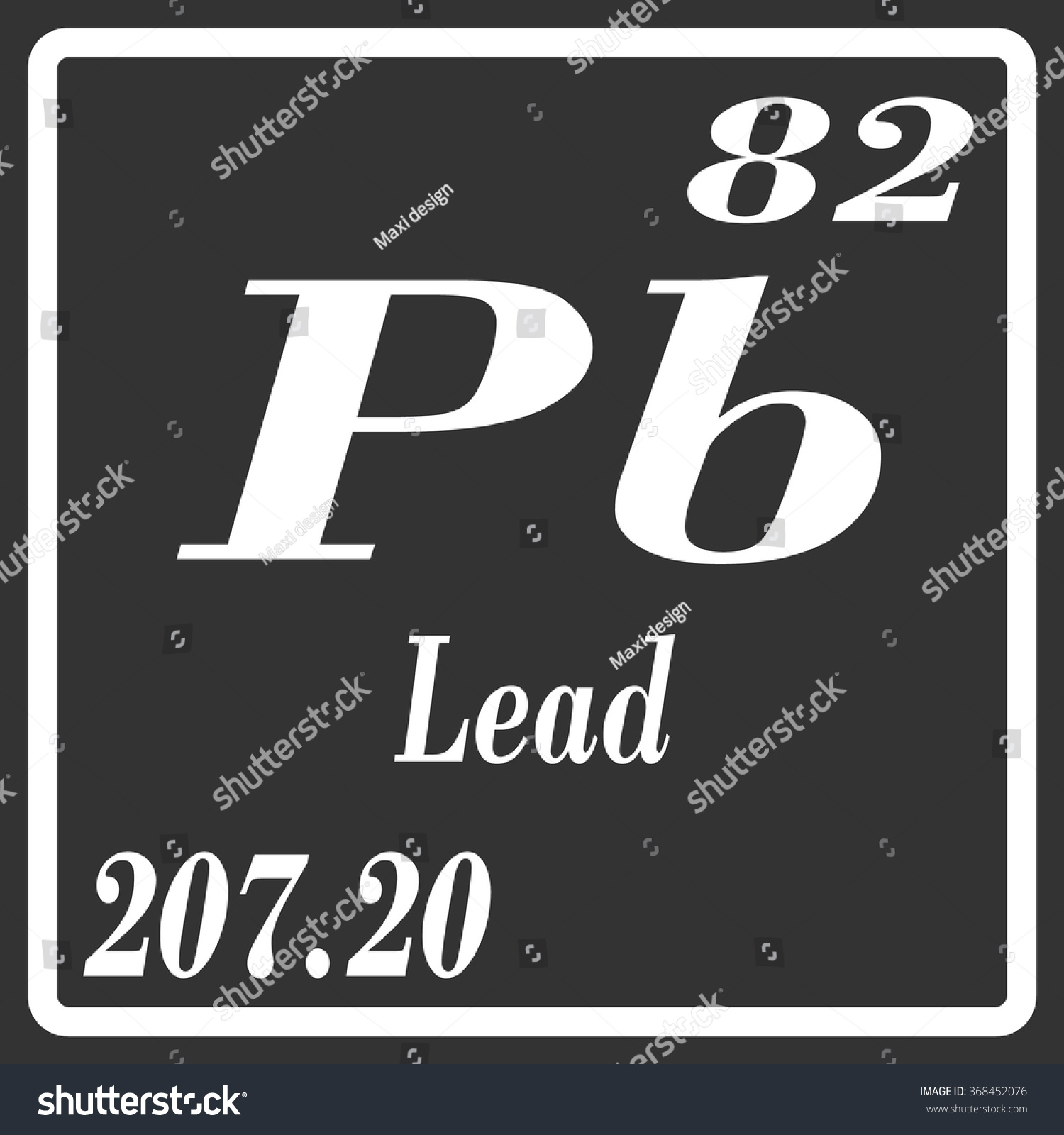 Periodic Table Elements Lead: vetor stock (livre de direitos) 368452076 ...