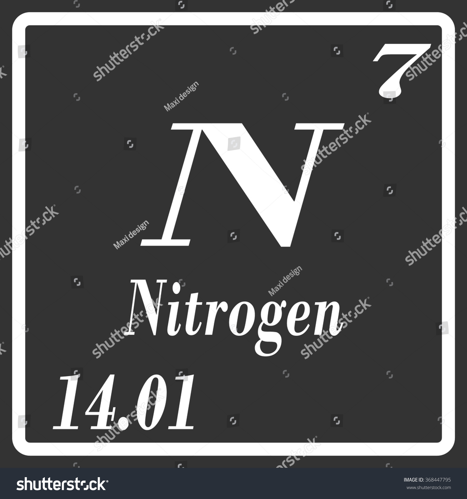 Periodic Table Elements Nitrogen : image vectorielle de stock (libre de ...