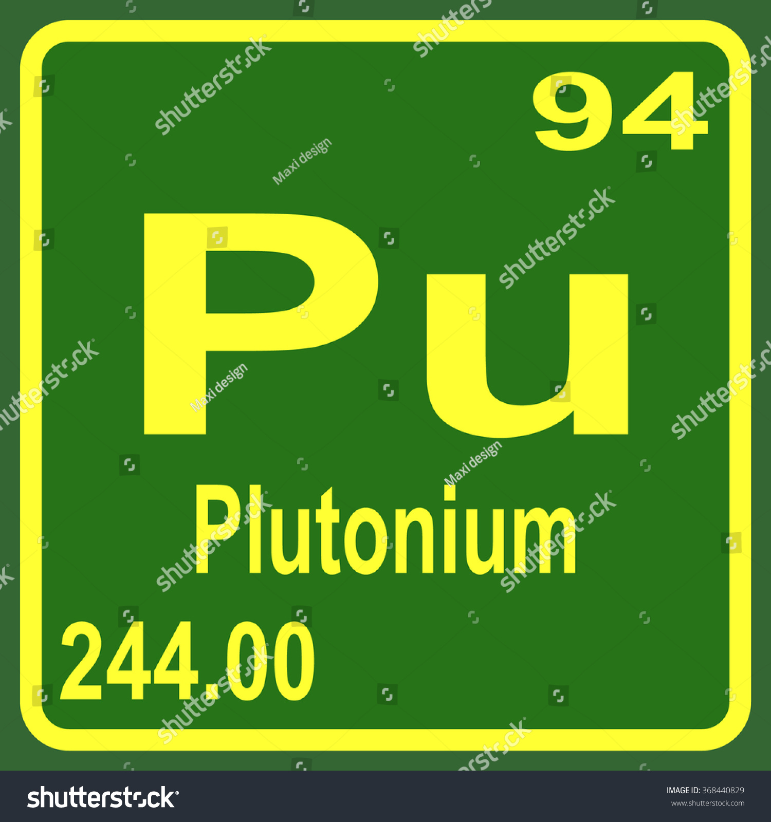 Periodic Table Elements Plutonium: vetor stock (livre de direitos ...