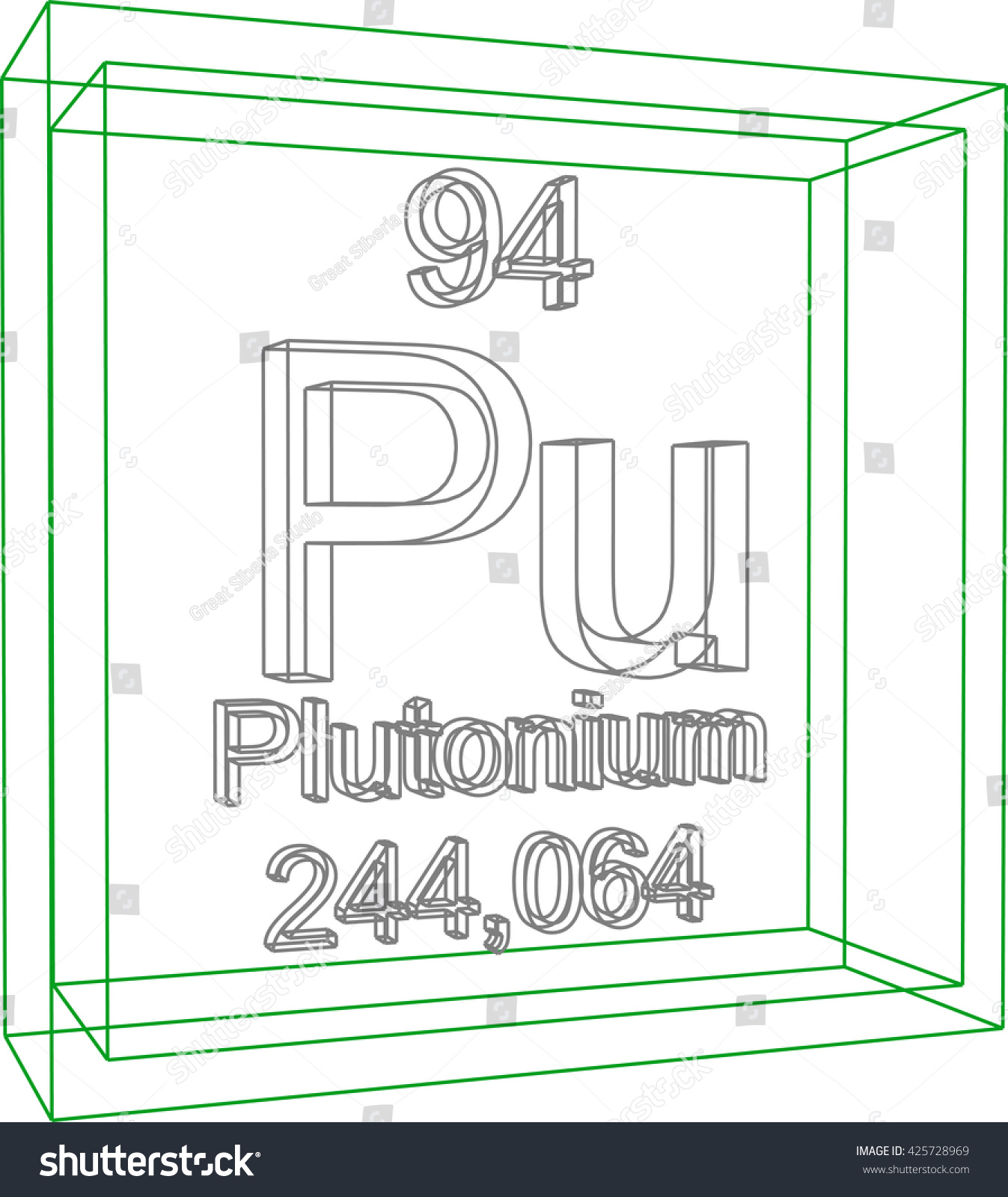 Periodic Table Elements Plutonium 스톡 벡터(로열티 프리) 425728969 | Shutterstock