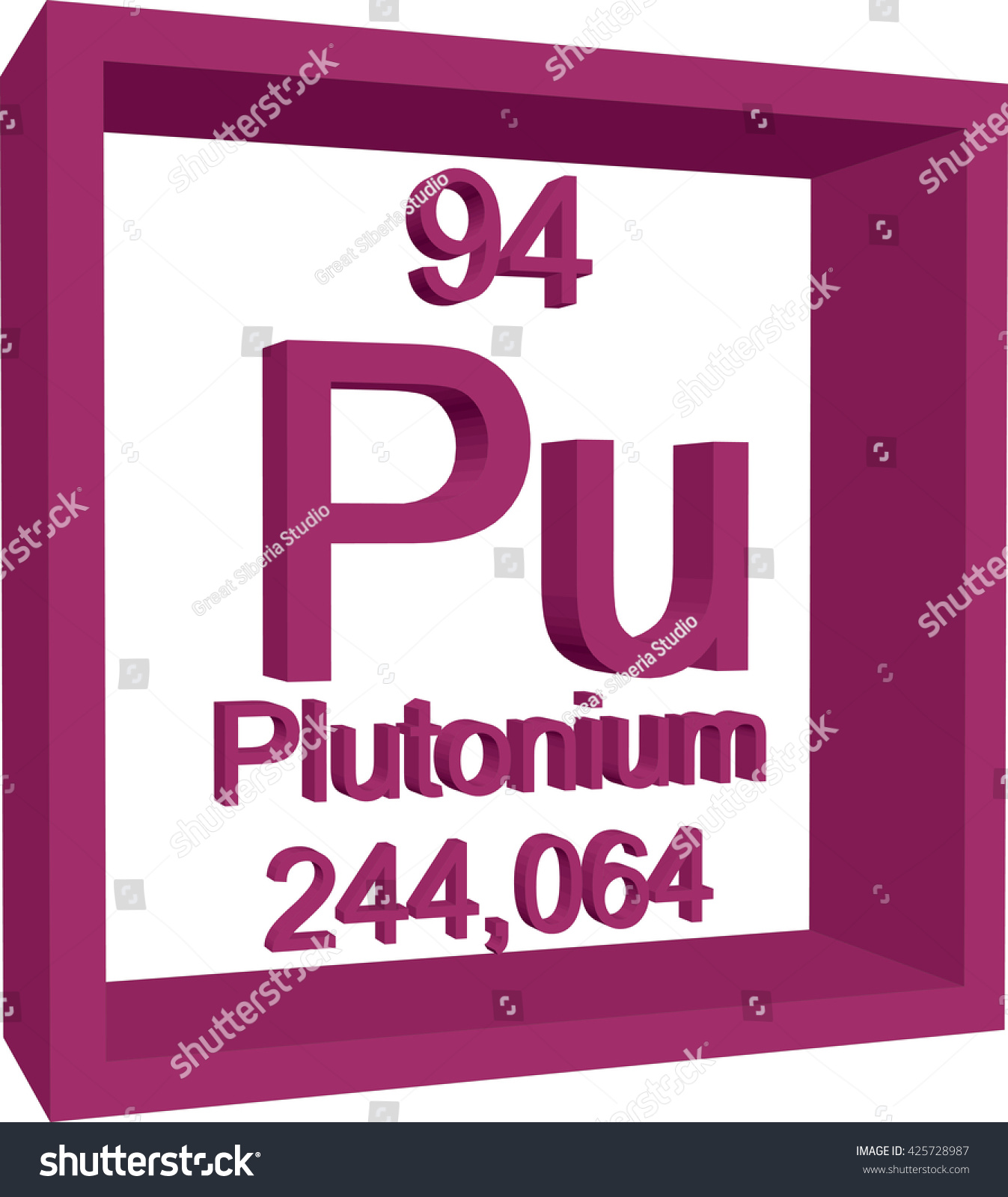 Periodic Table Elements Plutonium: vector de stock (libre de regalías ...