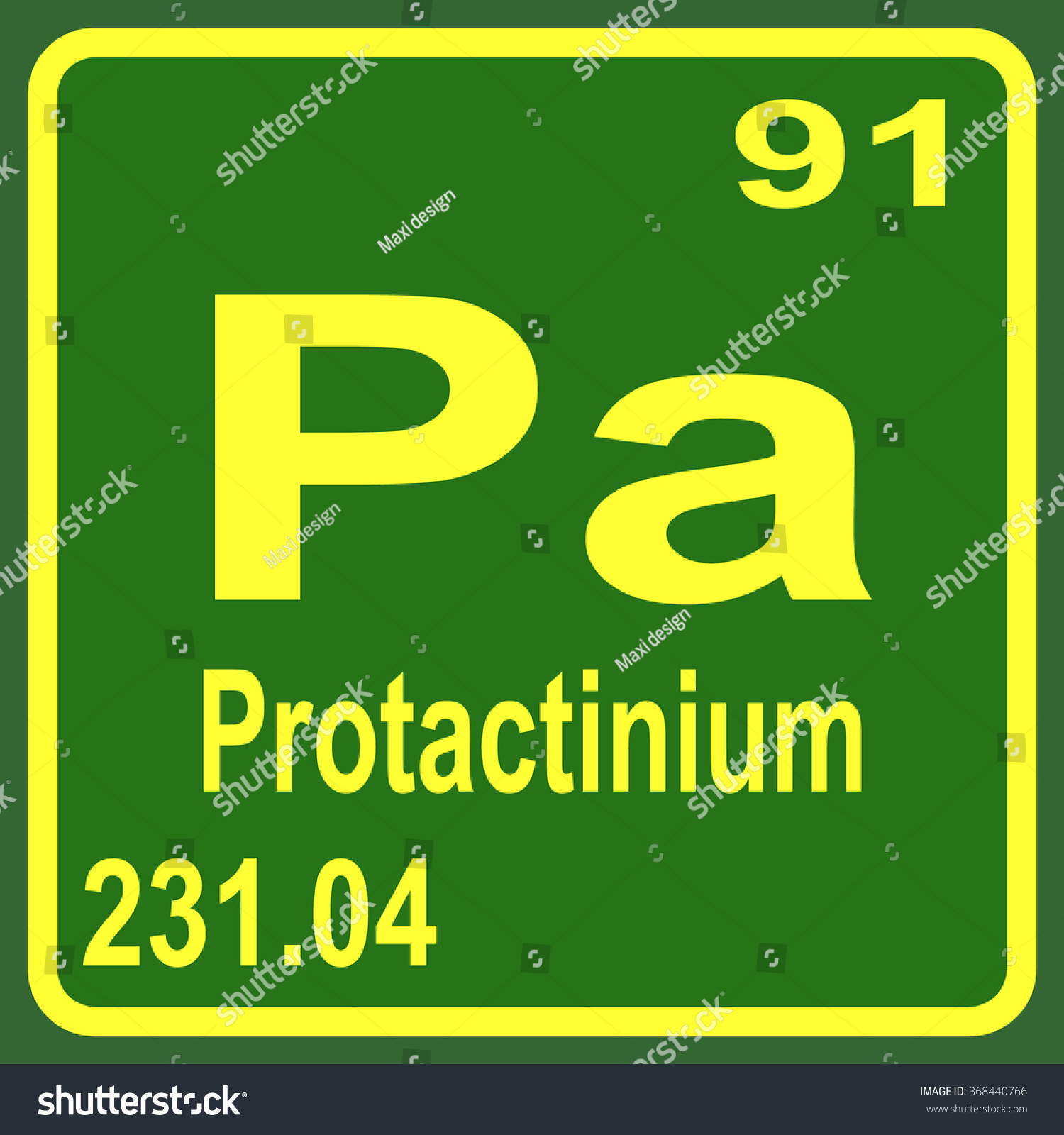 Vektor Stok Periodic Table Elements Protactinium (Tanpa Royalti ...