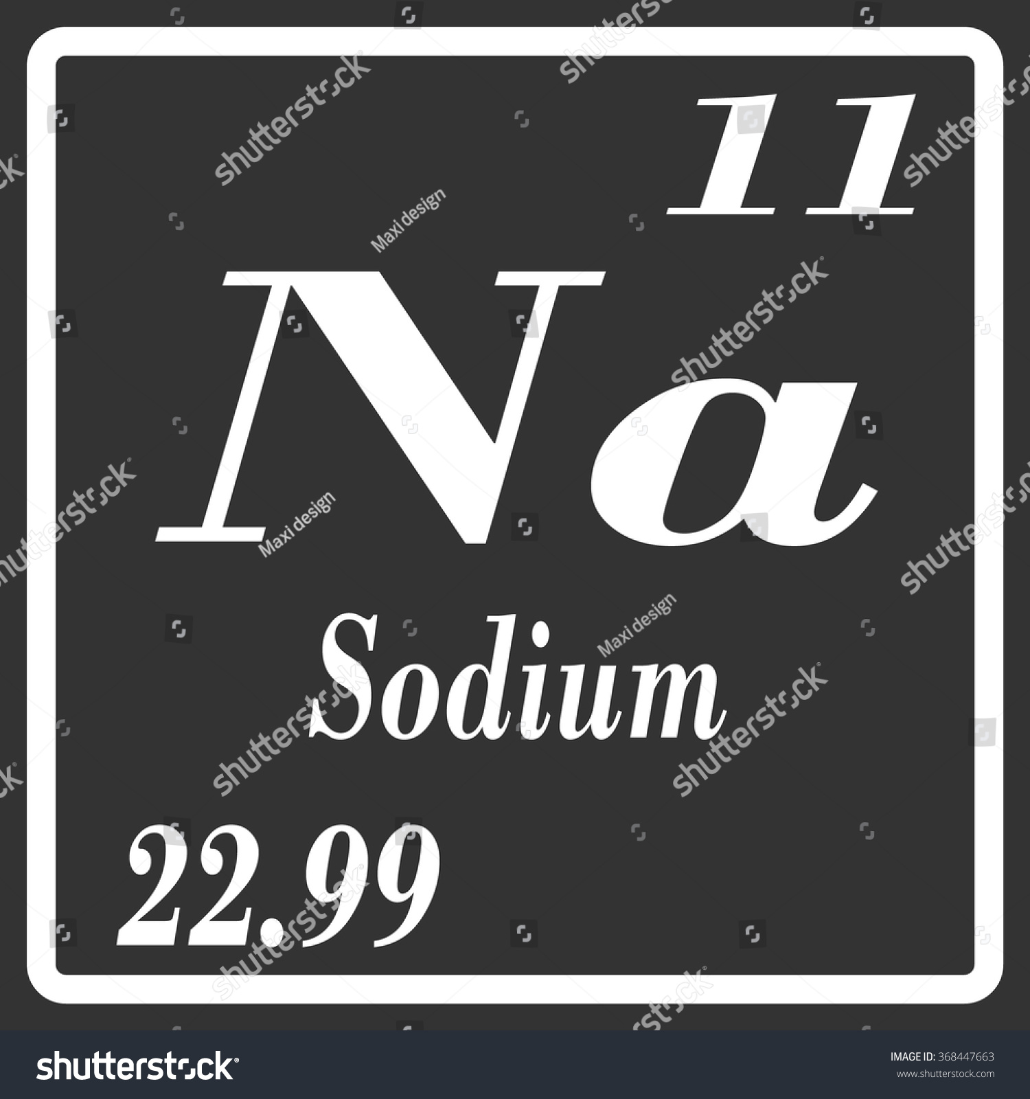 Periodic Table Elements Sodium: เวกเตอร์สต็อก (ปลอดค่าลิขสิทธิ์ ...
