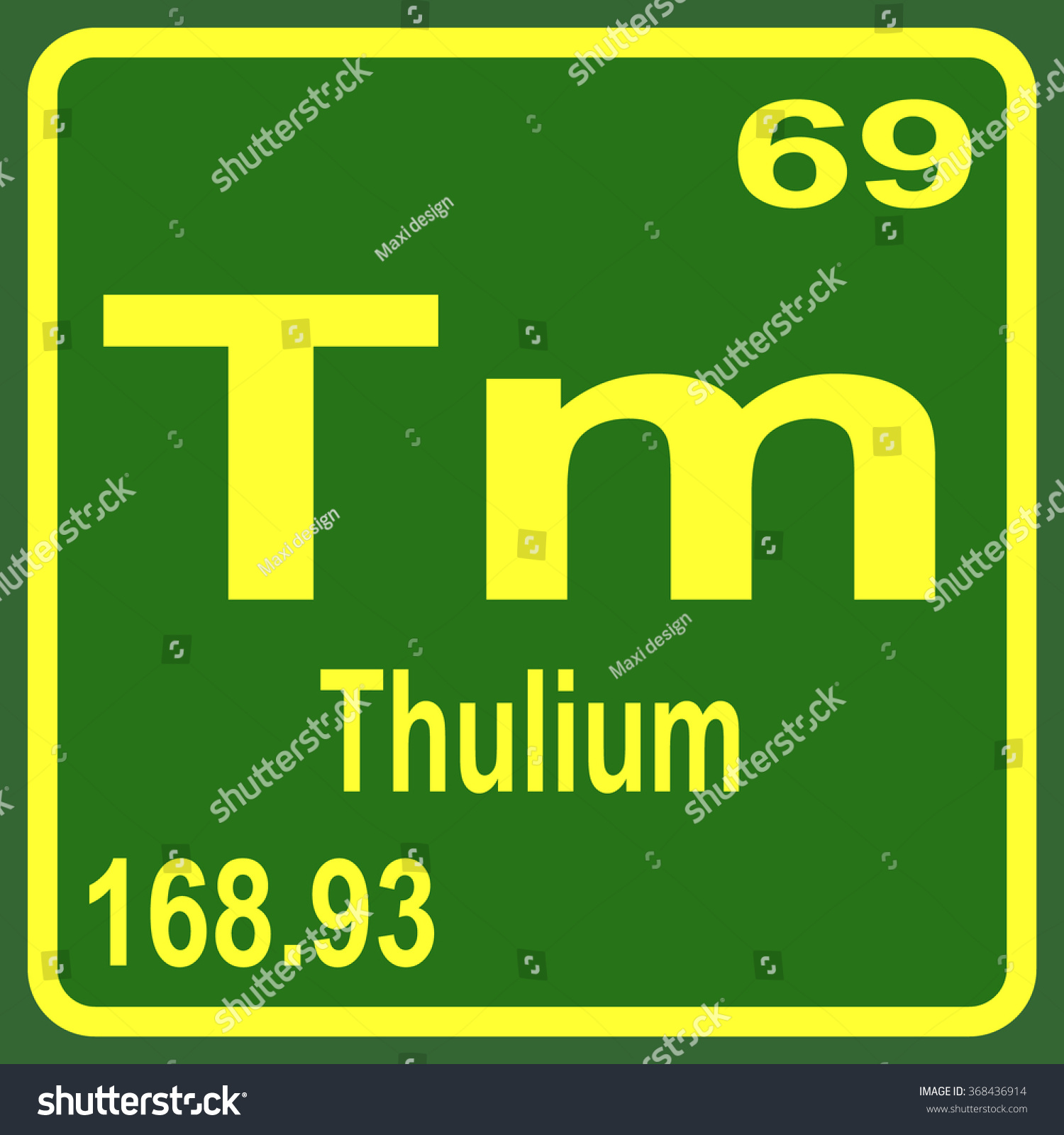 Periodic Table Elements Thulium 스톡 벡터(로열티 프리) 368436914 | Shutterstock
