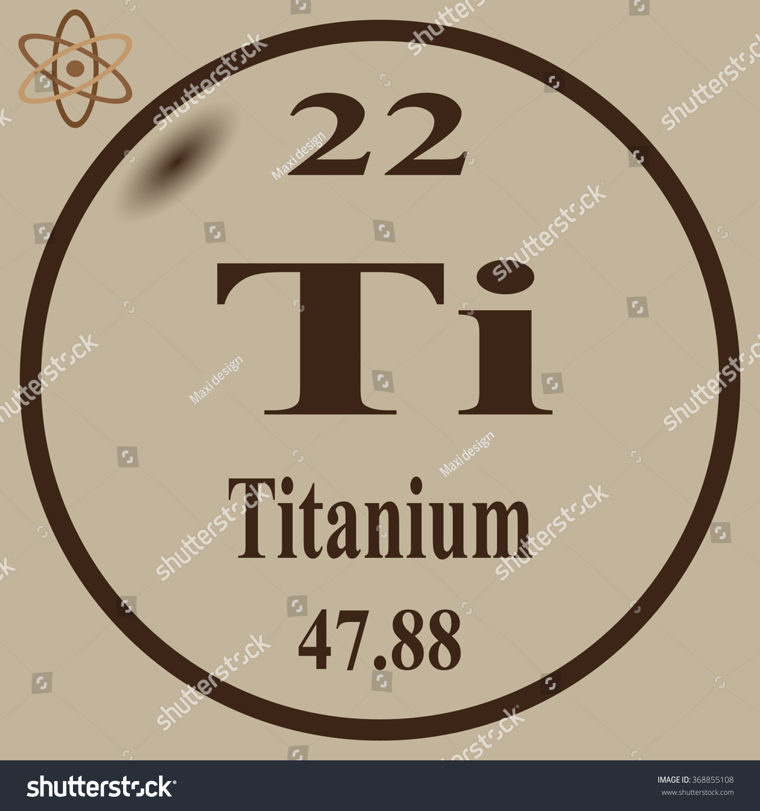 Periodic Table Elements Titanium Stock Vector (Royalty Free) 368855108 ...