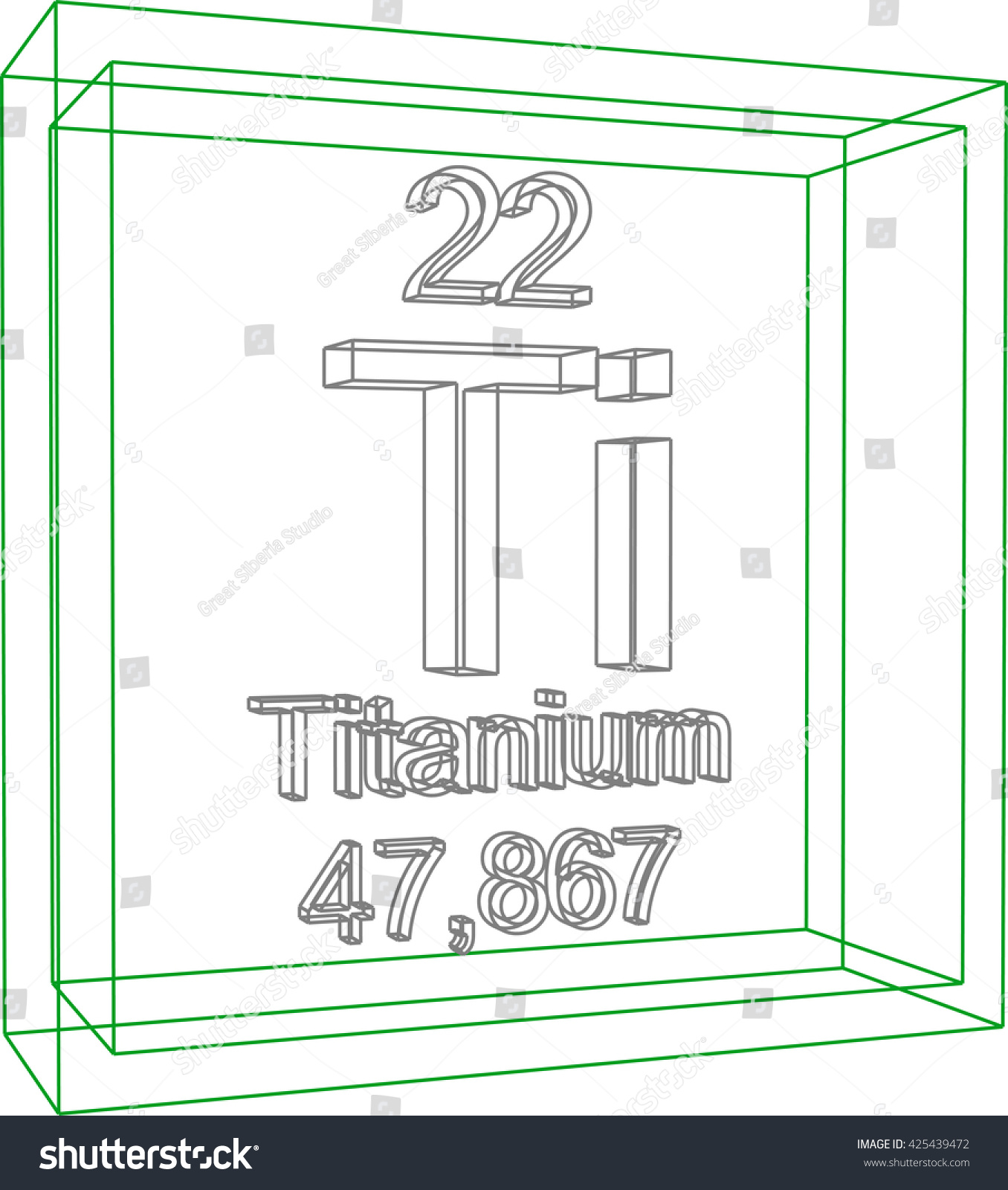 Periodic Table Elements Titanium: เวกเตอร์สต็อก (ปลอดค่าลิขสิทธิ์ ...