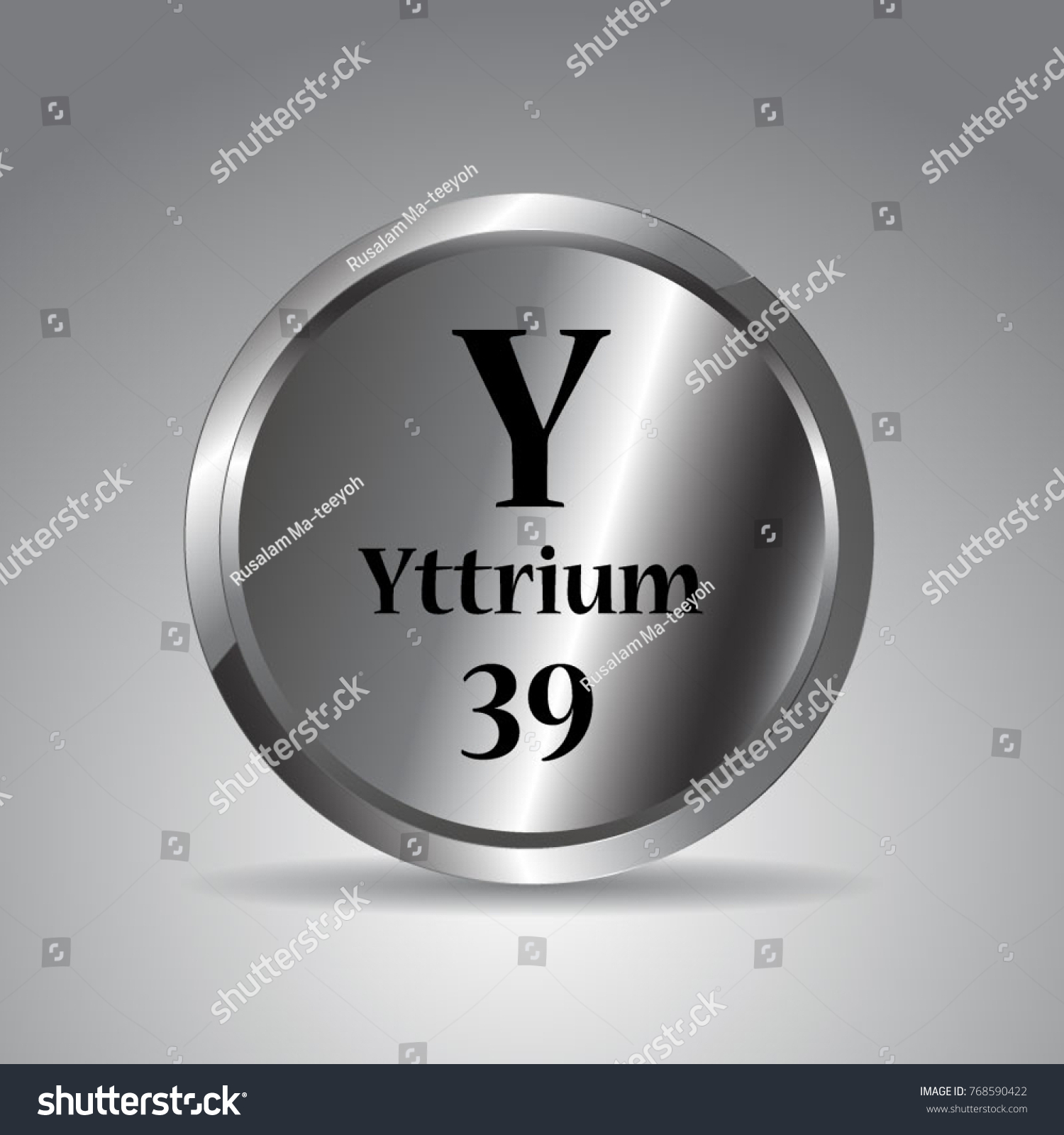 Periodic Tableyttrium Periodic Stock Vector (Royalty Free) 768590422